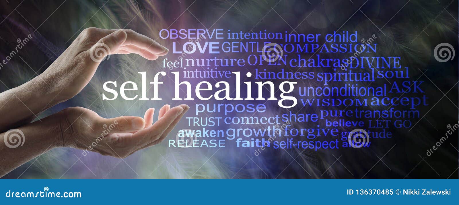 Self Help Healing Word Cloud Stock Image - Image of ethereal, feathered ...
