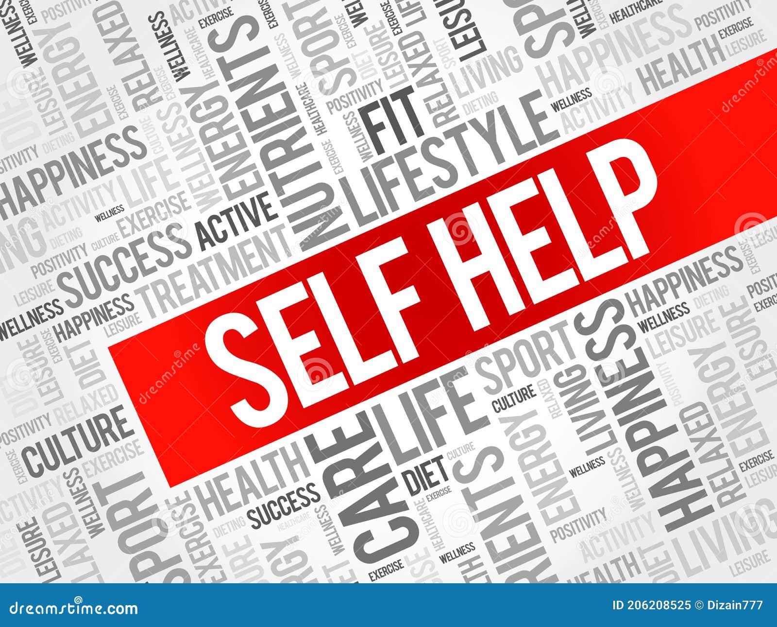 Self Help Word Cloud Background Stock Illustration - Illustration of ...