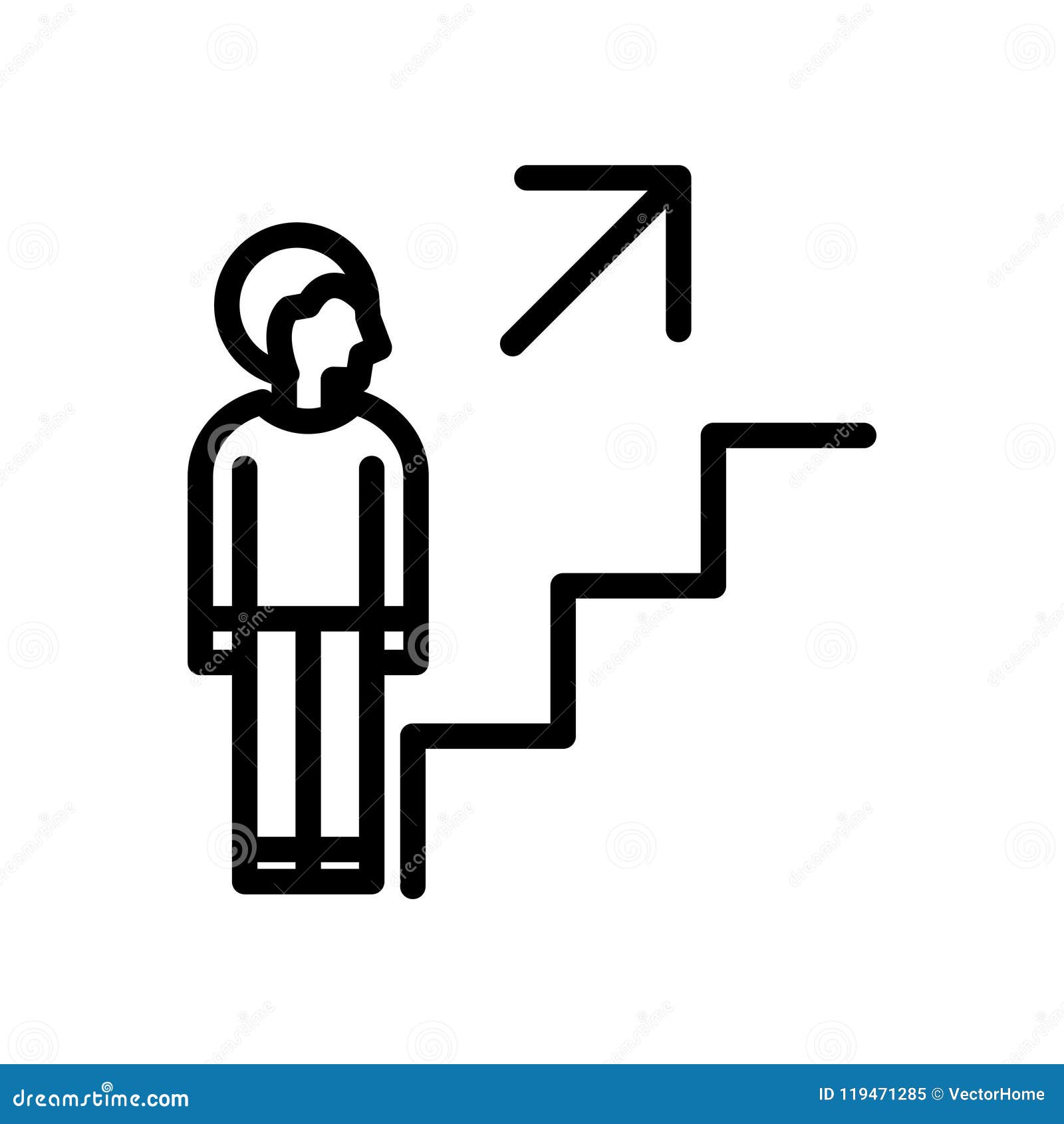 Self improvement icon stock vector. Illustration of sign - 119471285