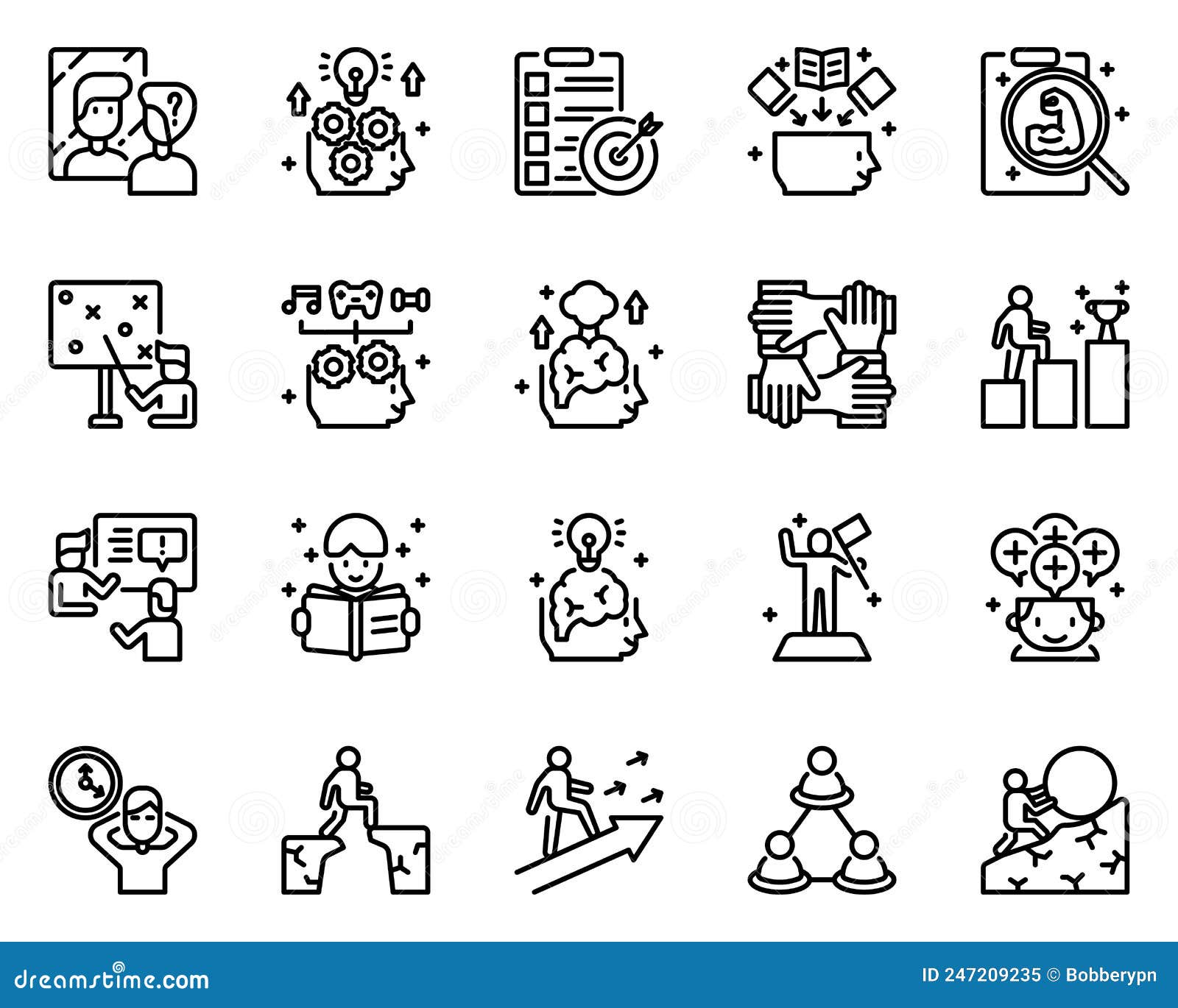 Self Improvement Outline Icon and Symbol for Website, Application Stock ...