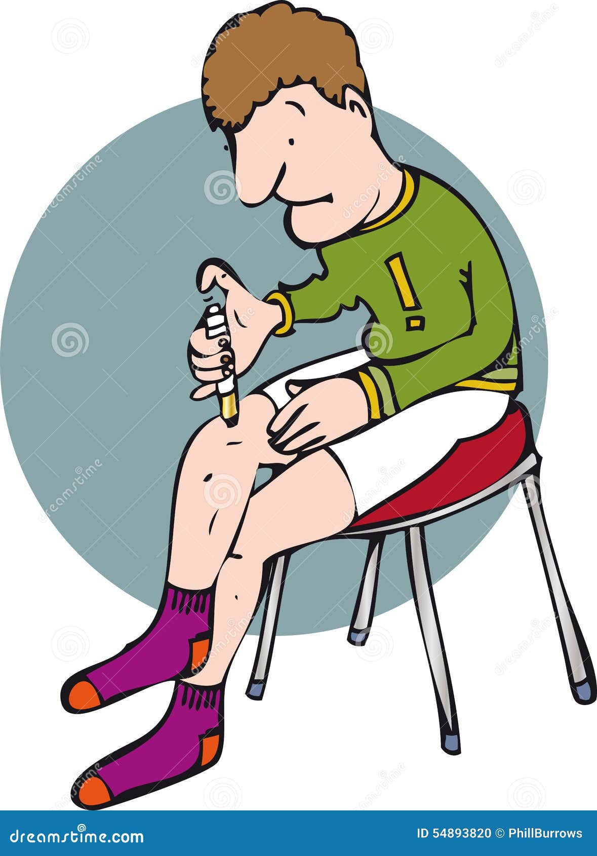 Self Inject Cartoon Vector | CartoonDealer.com #54893231