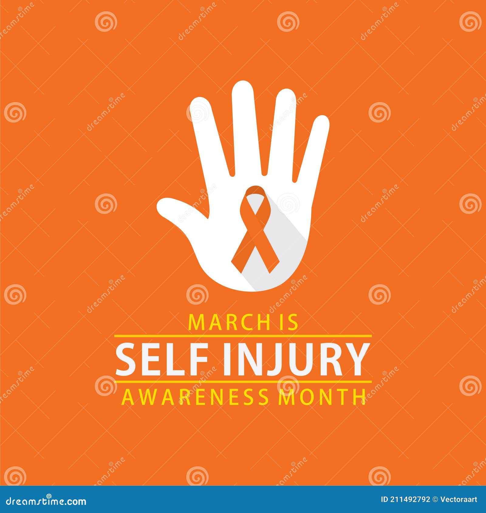 Self Injury Awareness Month Stock Vector - Illustration of childhood ...