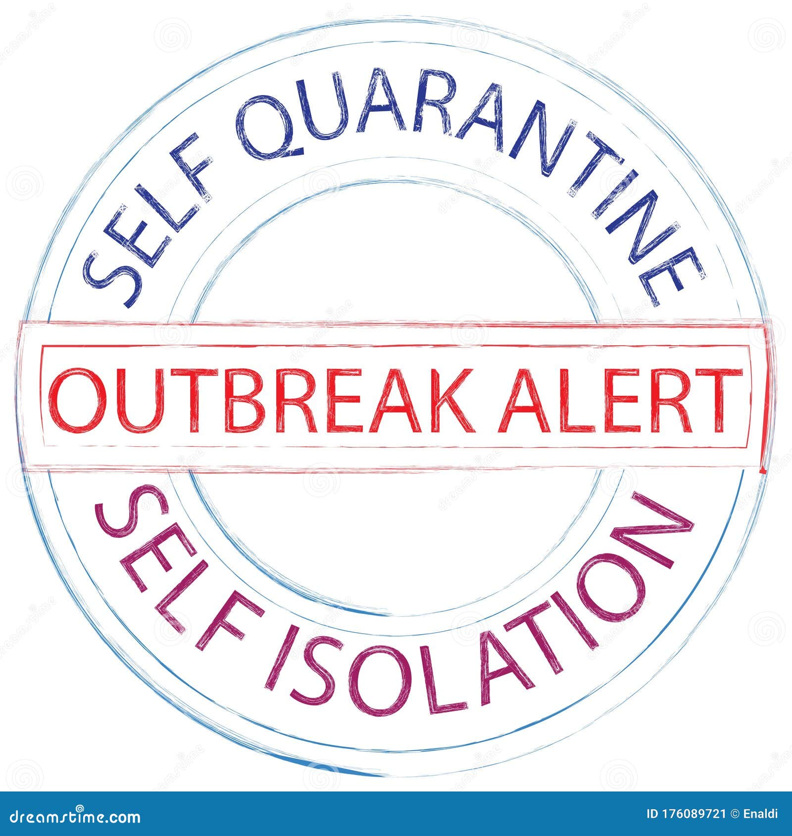 Self Isolation and Quarantine Sign Stock Vector - Illustration of alert ...