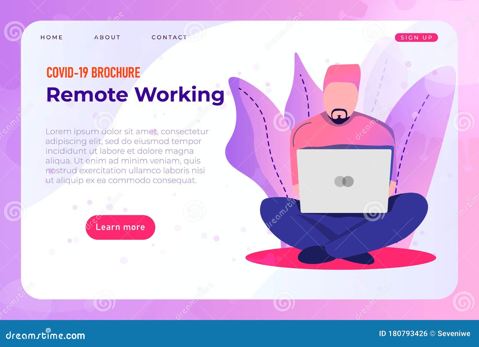 Self Isolation Due To Coronavirus. Stay at Home and Work Remotely Stock ...