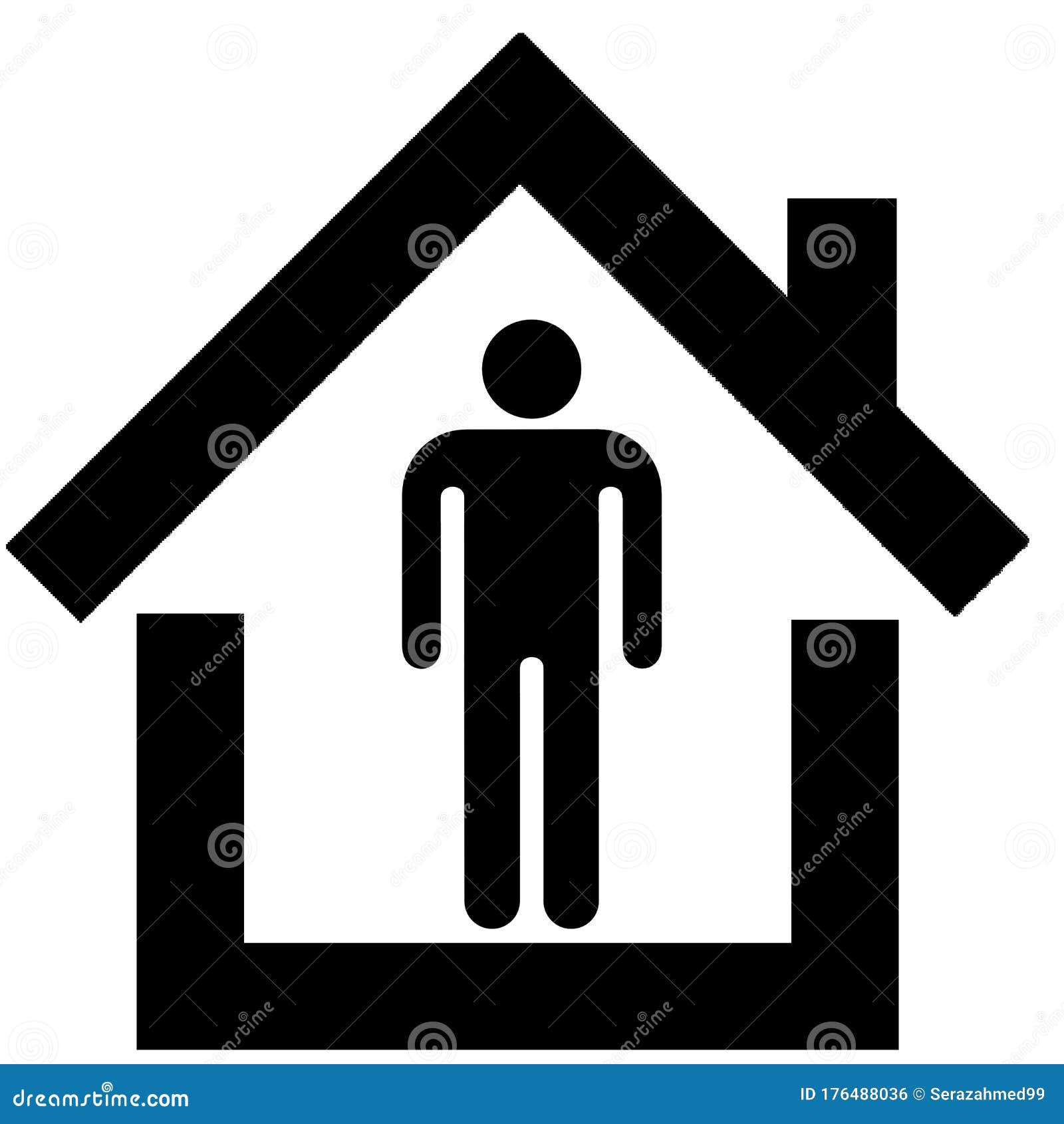 Self Isolation Icon Vector Illustration Stock Illustration ...