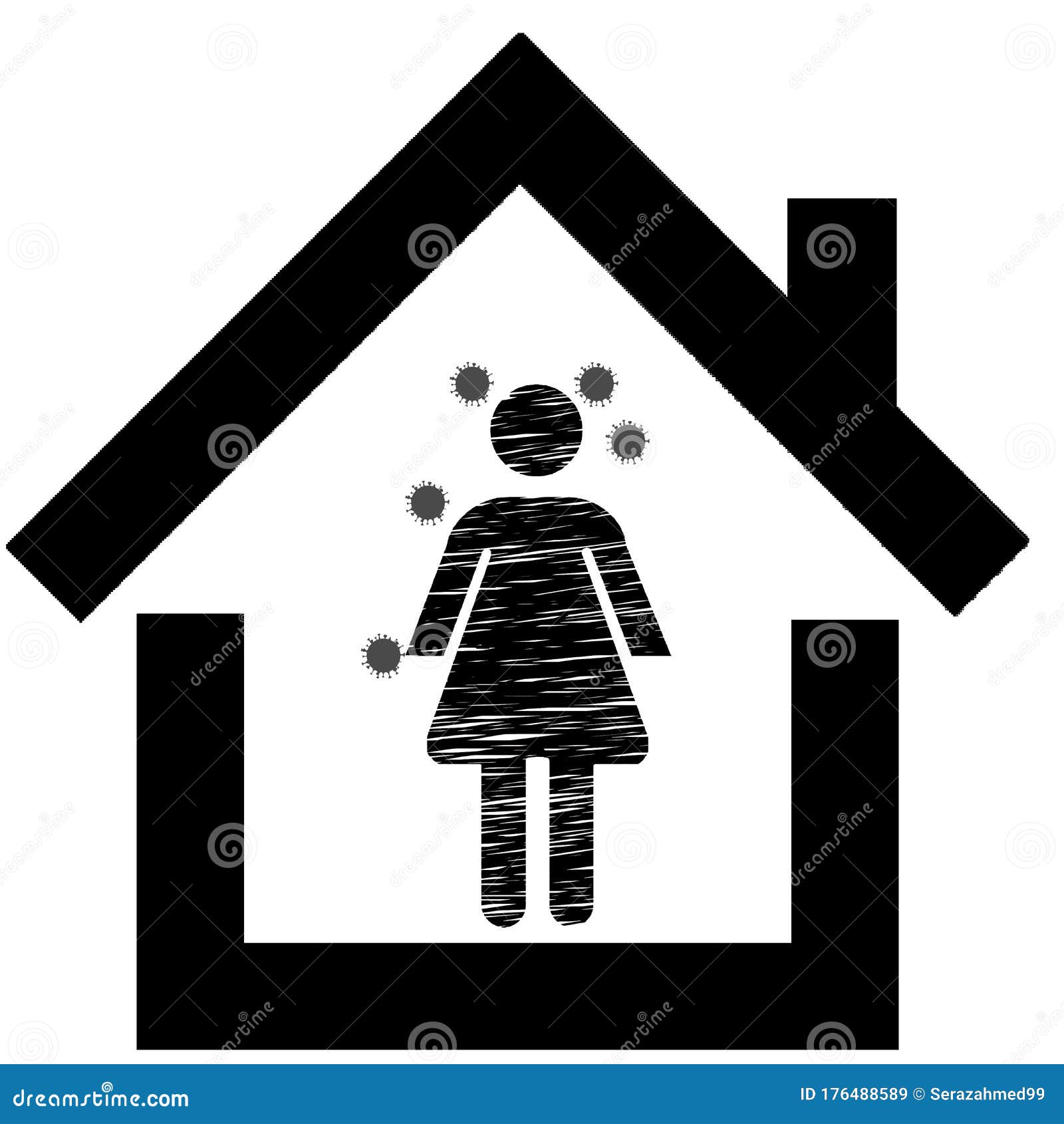 Self Isolation Icon Vector Illustration Stock Illustration ...