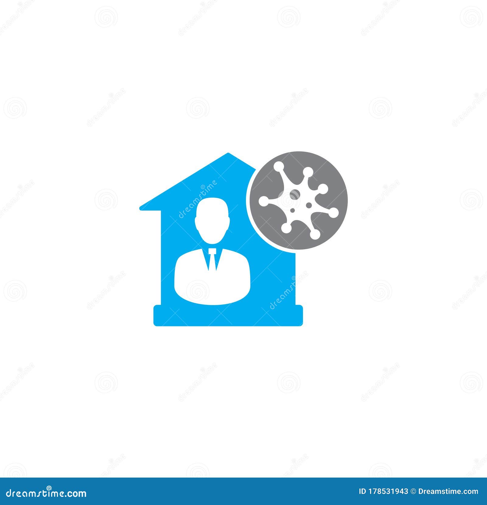 Self Isolation Related Icon on Background for Graphic and Web Design ...