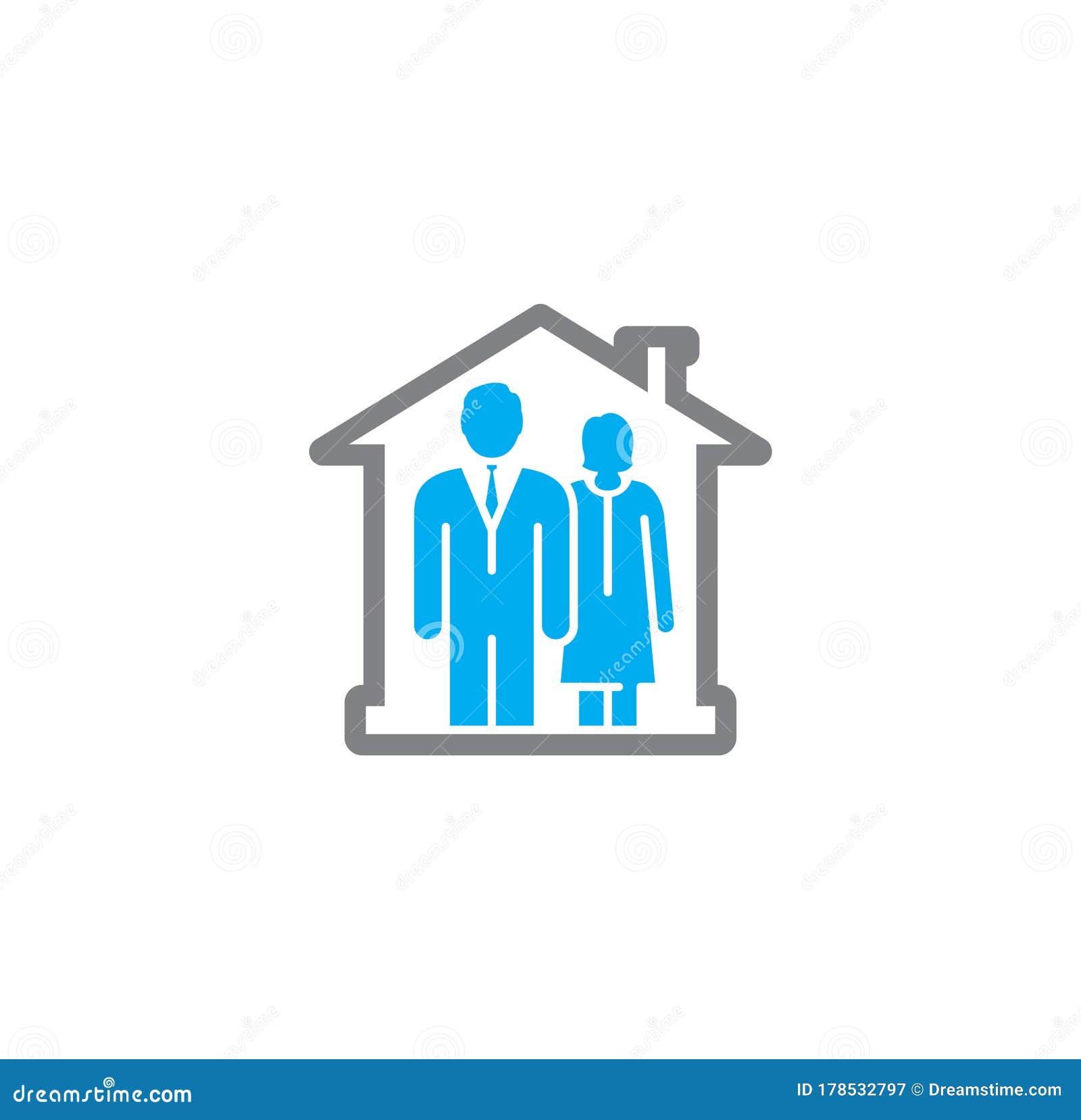 Self Isolation Related Icon on Background for Graphic and Web Design ...