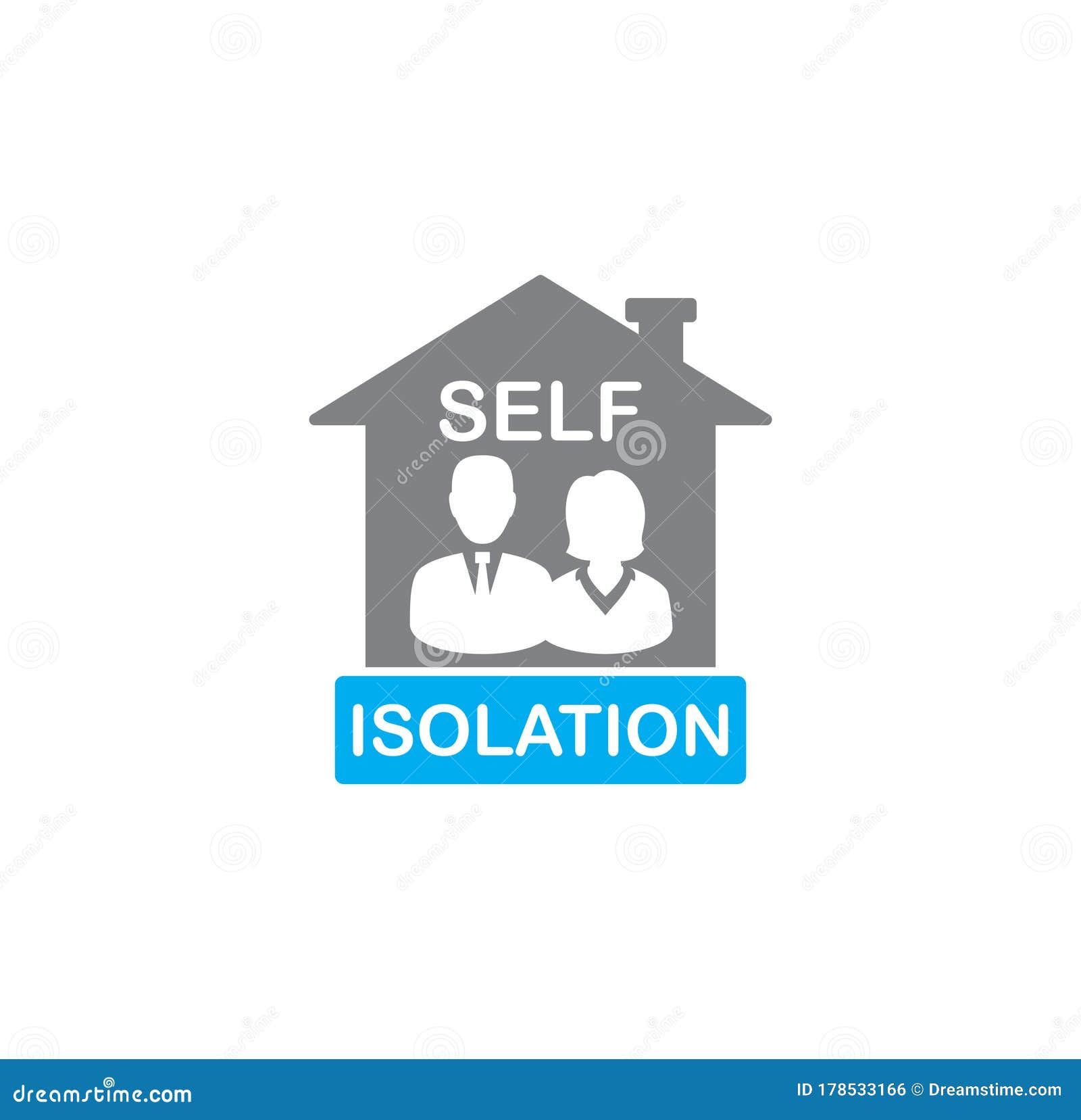 Self Isolation Related Icon on Background for Graphic and Web Design ...