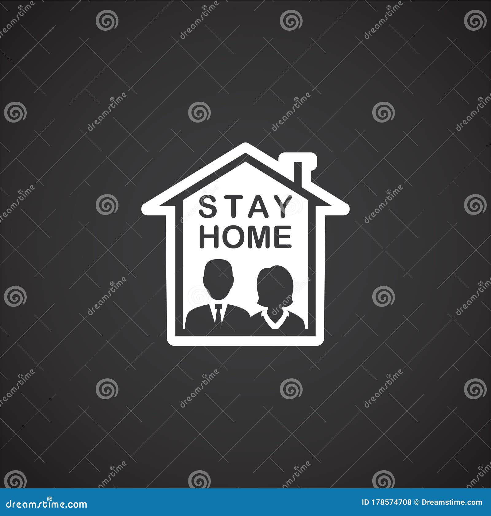Self Isolation Related Icon on Background for Graphic and Web Design ...