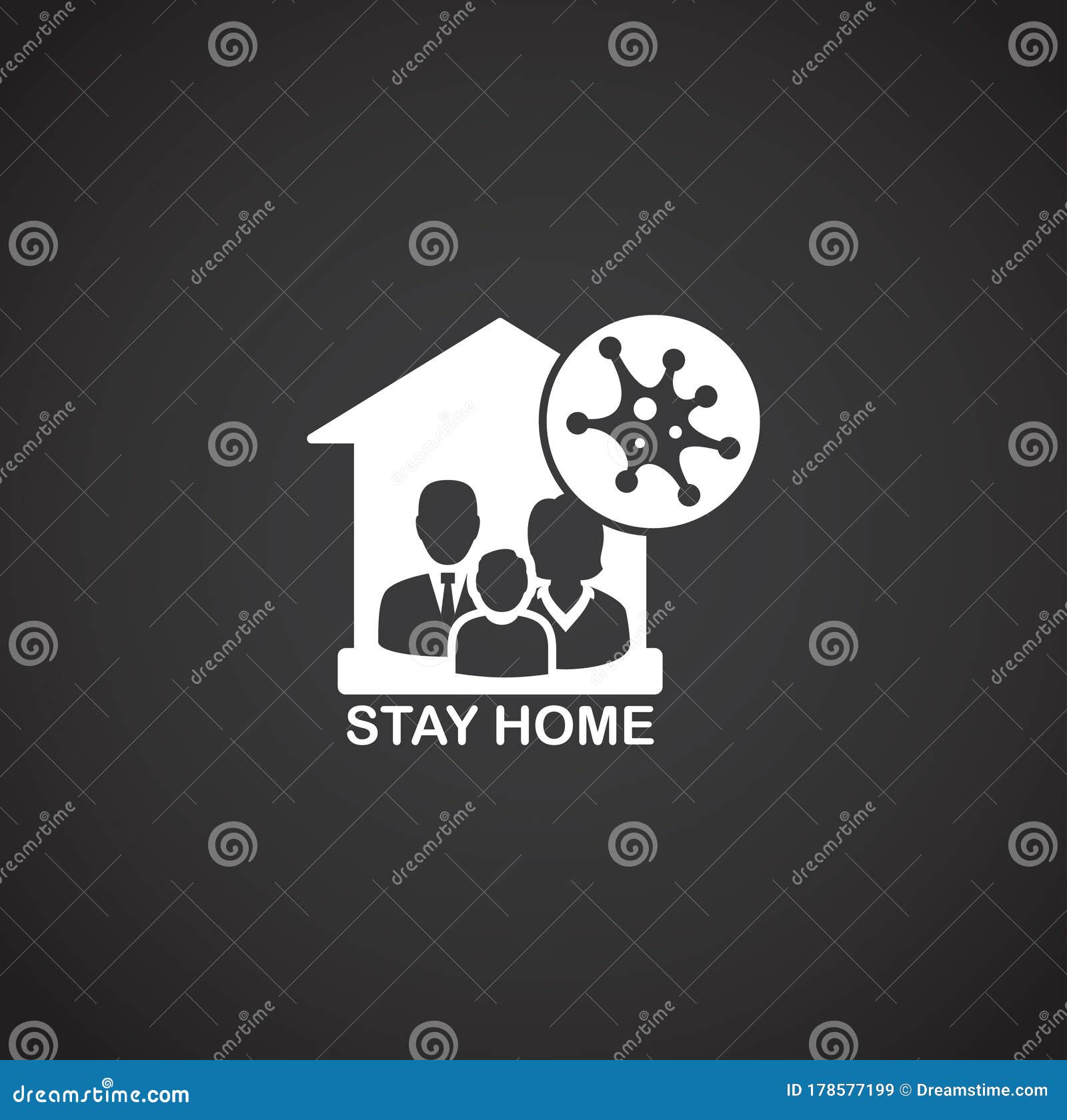 Self Isolation Related Icon on Background for Graphic and Web Design ...