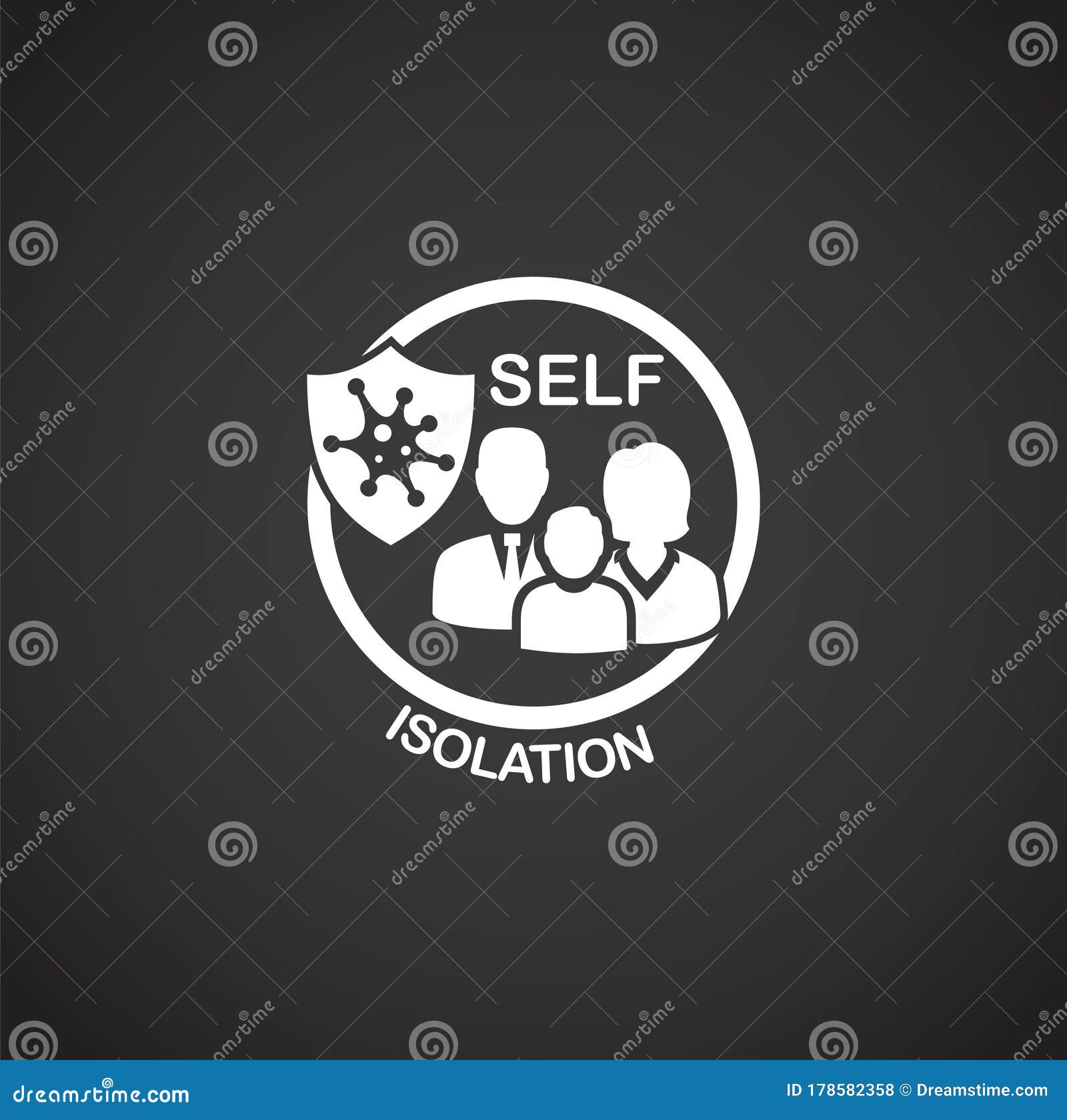 Self Isolation Related Icon on Background for Graphic and Web Design ...