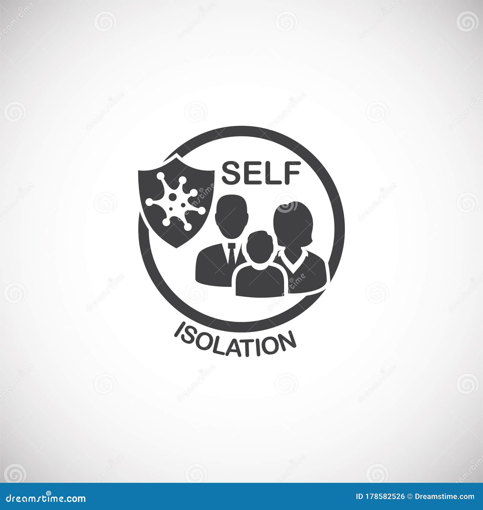 Self Isolation Related Icon on Background for Graphic and Web Design ...