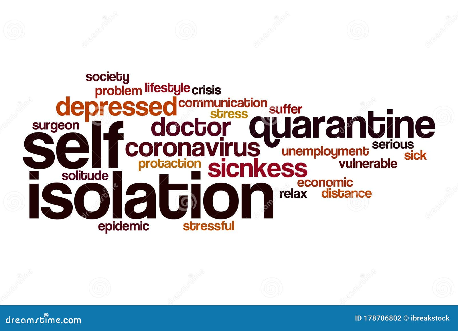 Self Isolation Word Cloud Concept Stock Illustration - Illustration of ...