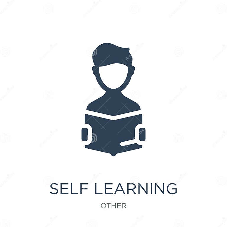 Self Learning Icon in Trendy Design Style. Self Learning Icon Isolated ...