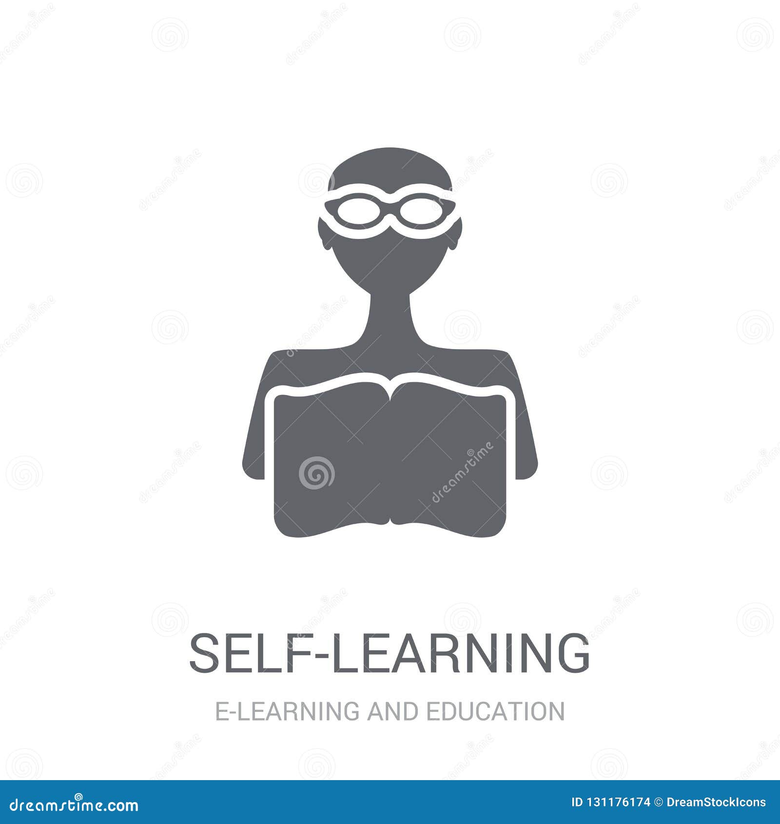 Self-learning Icon. Trendy Self-learning Logo Concept on White B Stock ...