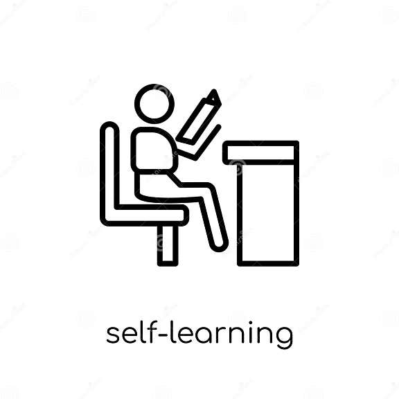 Self-learning Icon. Trendy Modern Flat Linear Vector Self-learning Icon ...