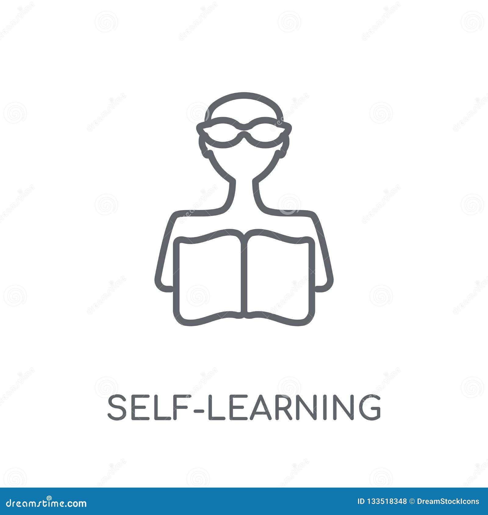 Self-learning Linear Icon. Modern Outline Self-learning Logo Con Stock ...