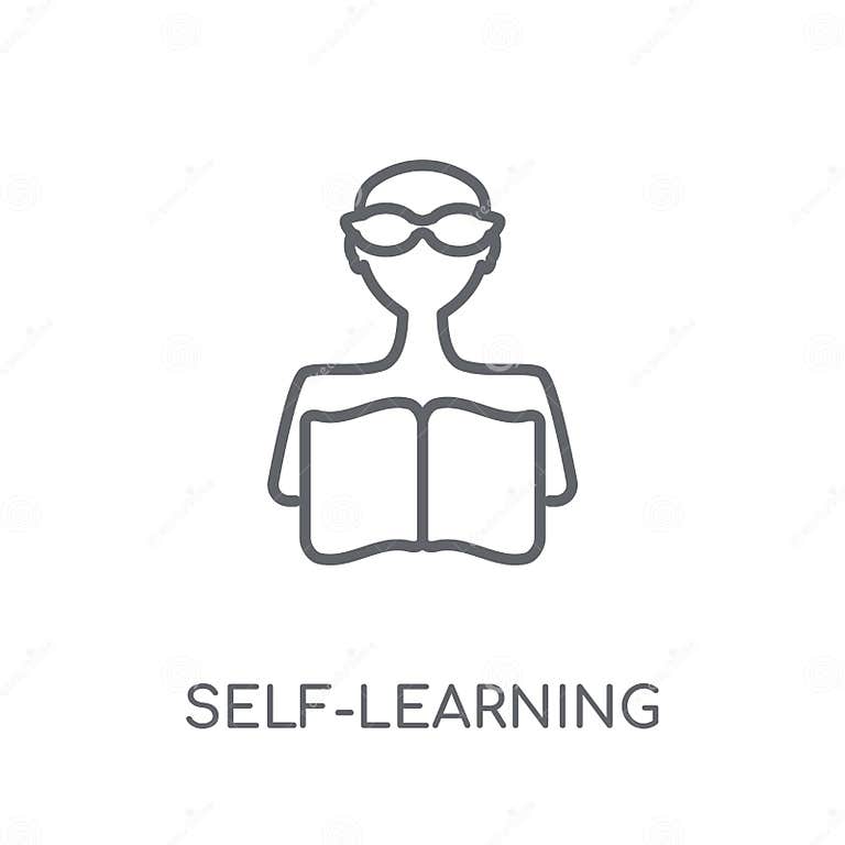 Self-learning Linear Icon. Modern Outline Self-learning Logo Con Stock ...