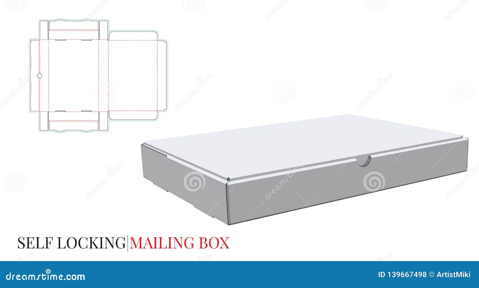 Delivery Box Template, Vector with Die Cut / Laser Cut Layers. Self ...