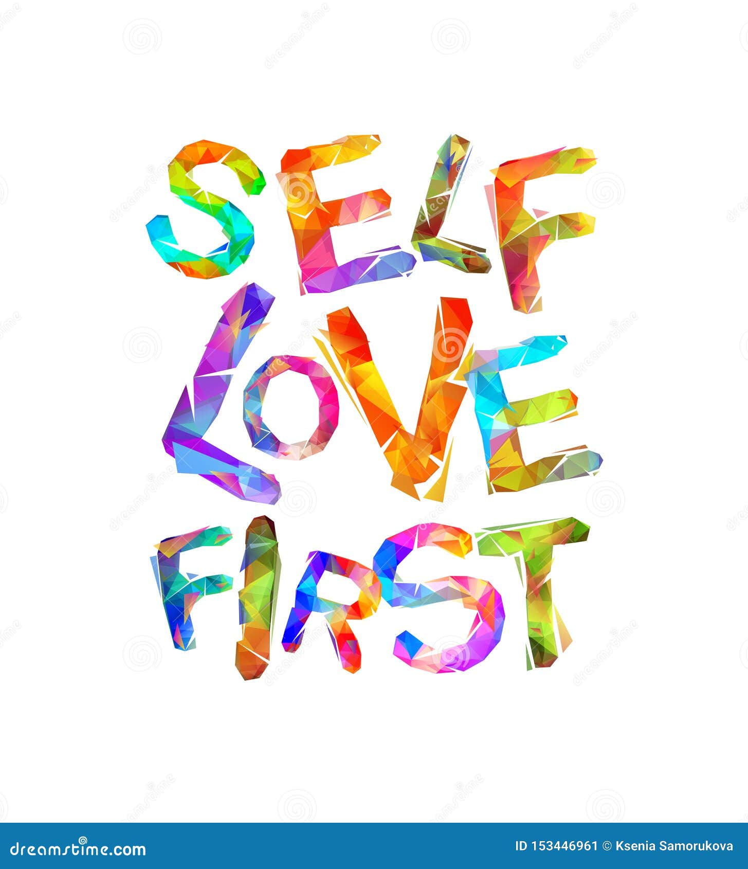 Self Love First. Motivational Inscription Stock Vector - Illustration ...