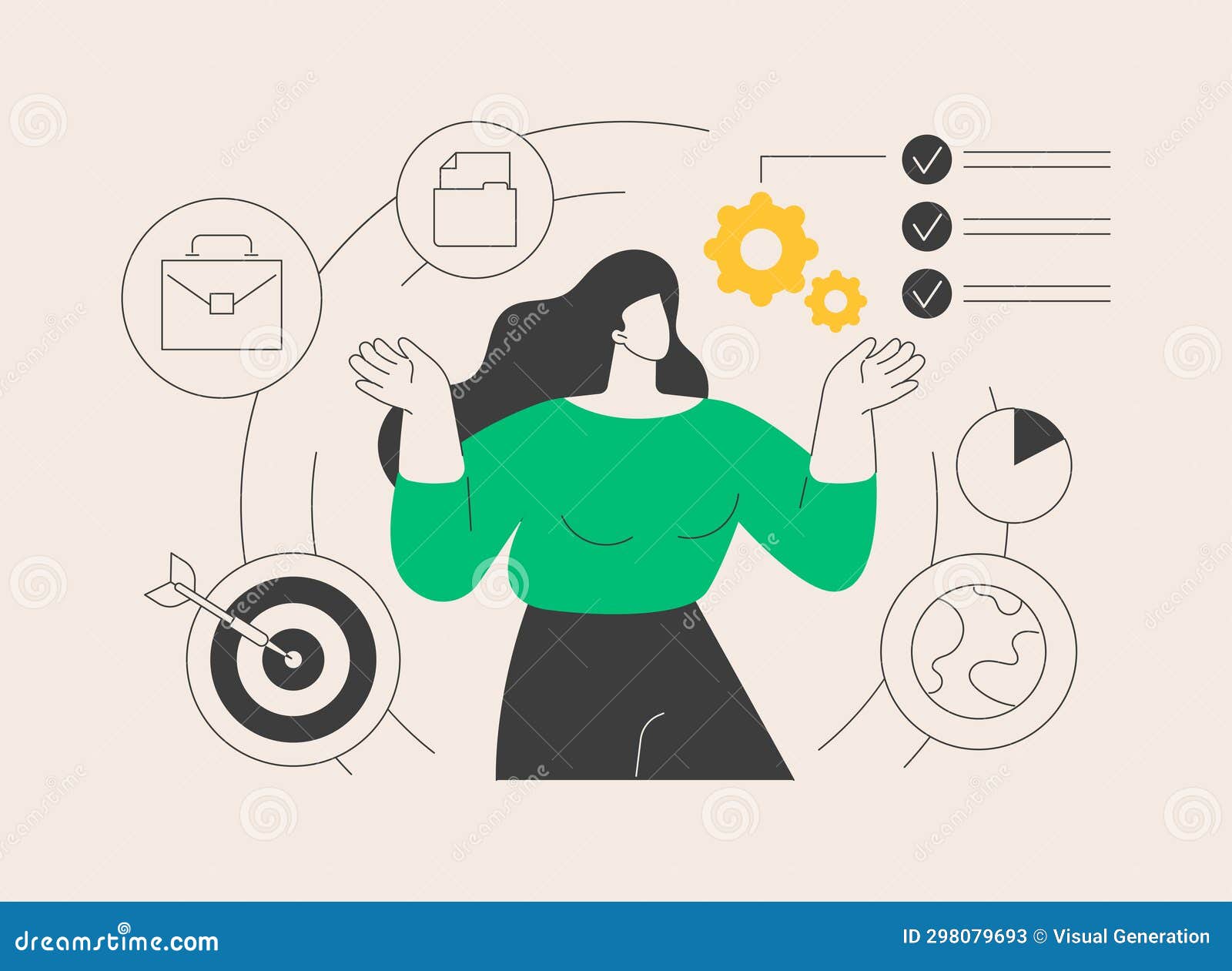 Self Management Abstract Concept Vector Illustration. Stock ...