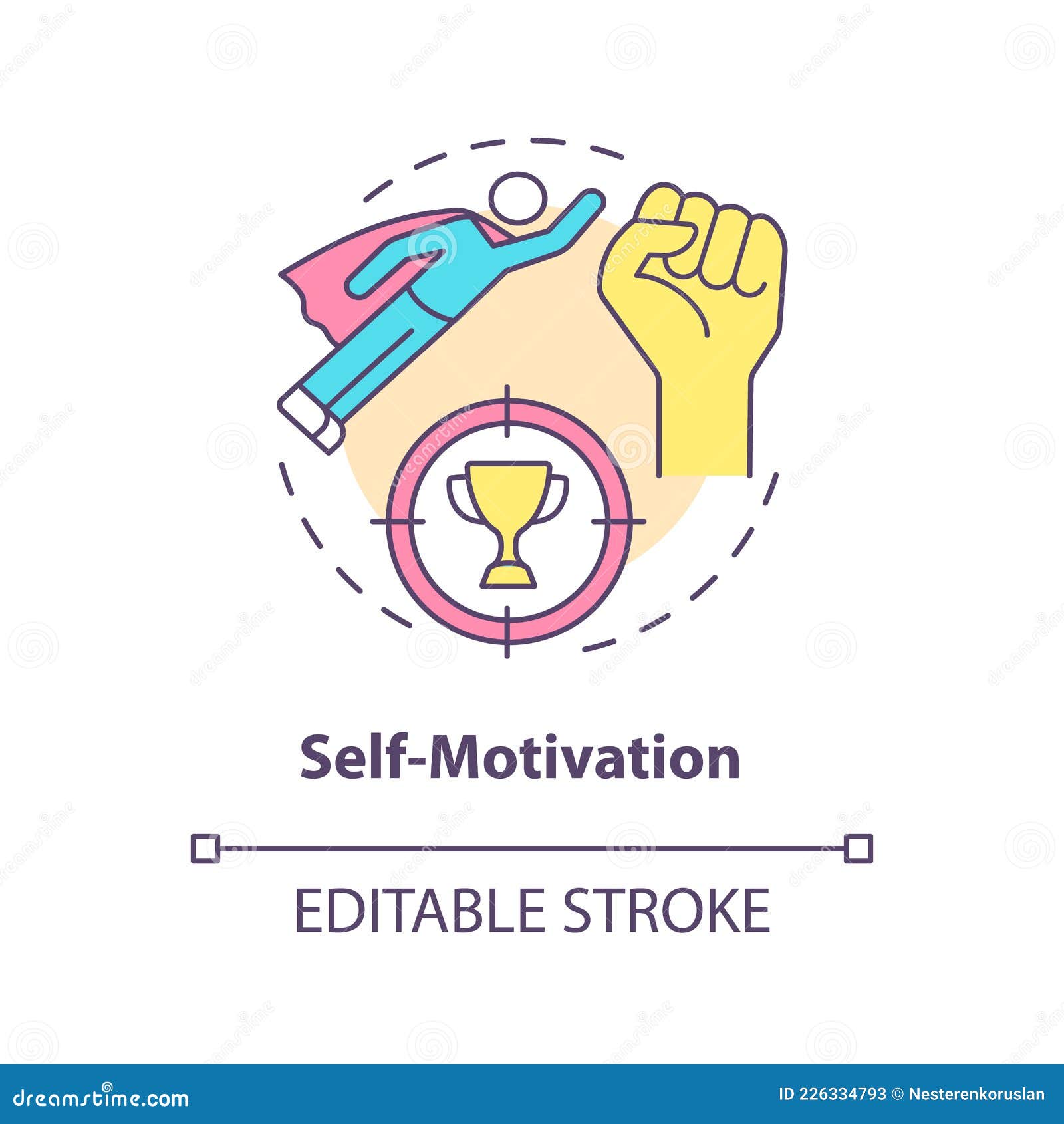 Self Motivation Concept Icon Stock Illustration - Illustration of ...