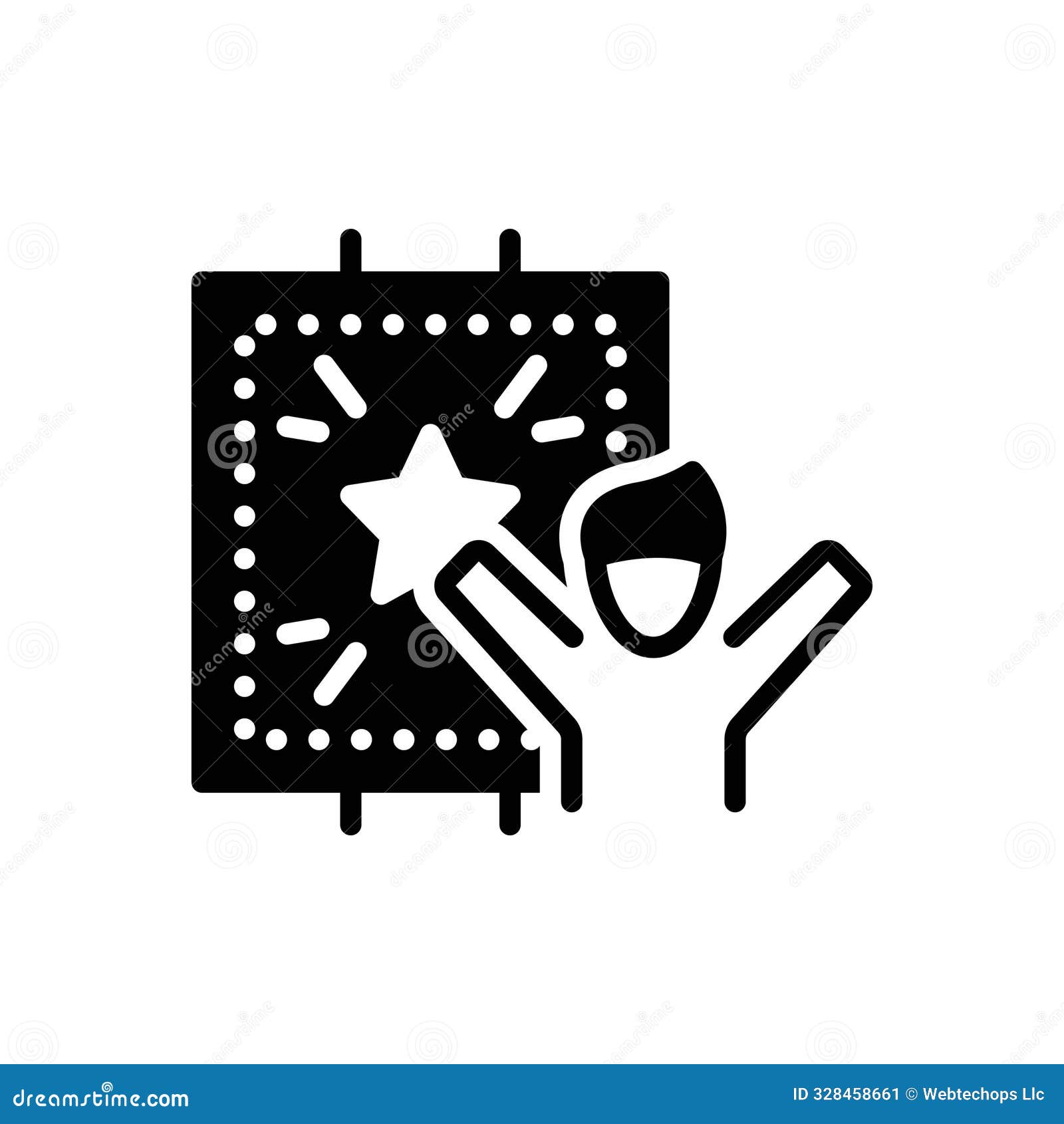 Black Solid Icon for Self Motivation, Self and Joyful Stock ...