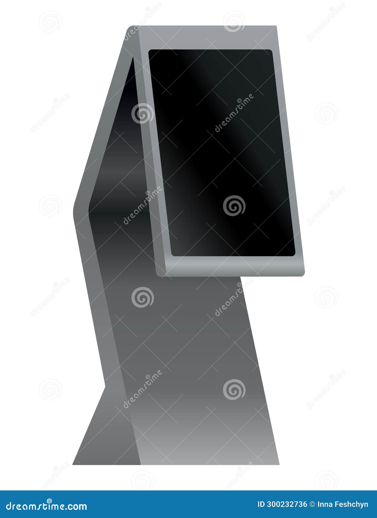 Self Order Kiosk. Interactive Board With Touchscreen Display Mockup ...