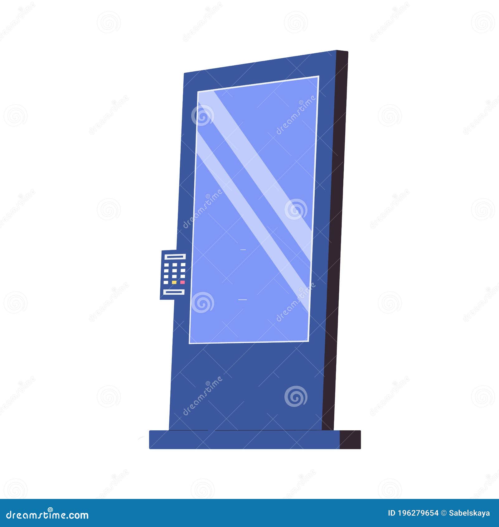 Self Order Kiosk or Interactive Display Icon Flat Vector Illustration ...