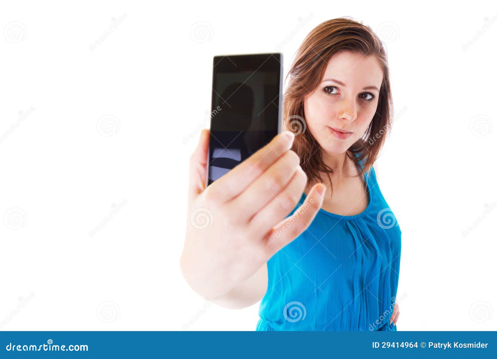 Self Portrait with Cell Phone Stock Photo - Image of beautiful, adult ...