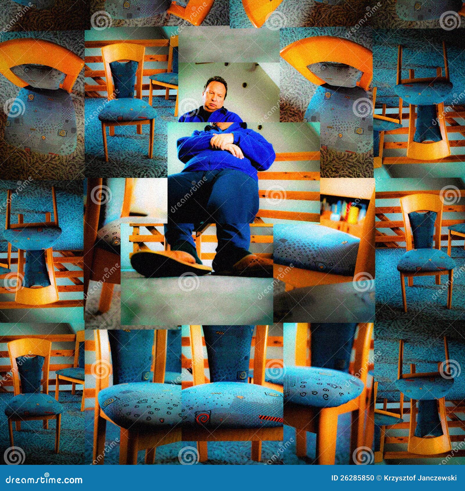 Self-portrait with chair stock photo. Image of beautiful - 26285850