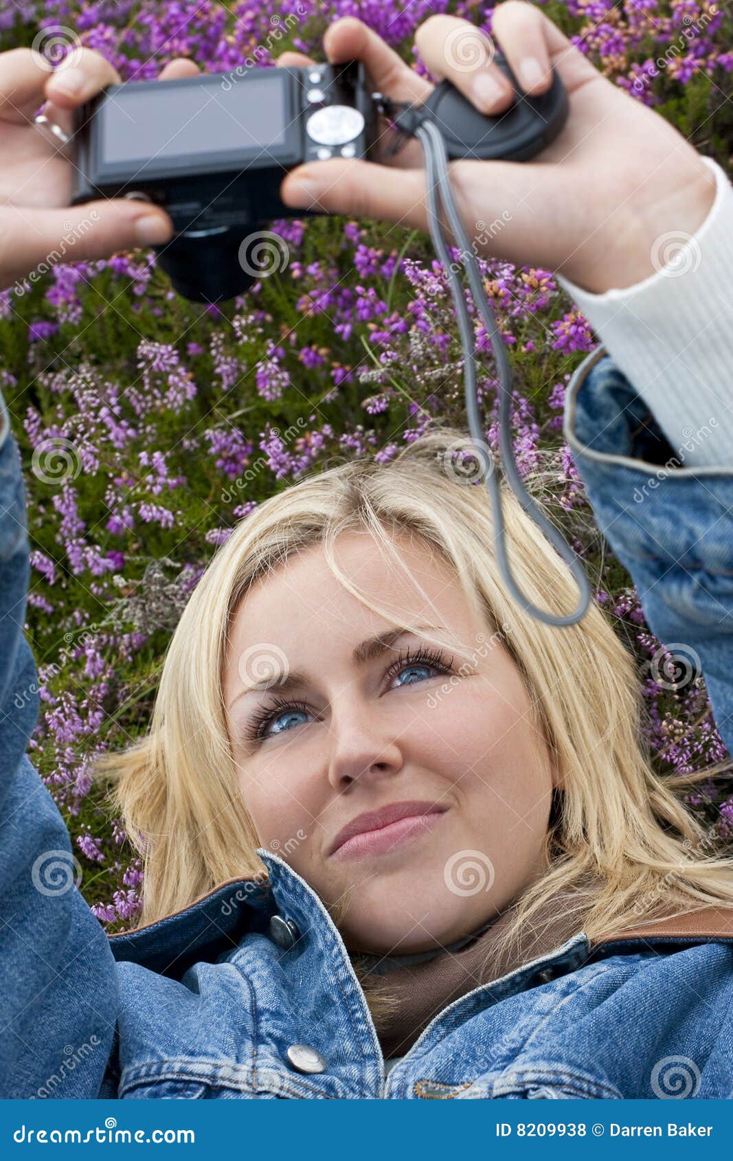 Self Portrait in the Heather Stock Photo - Image of blond, portrait ...