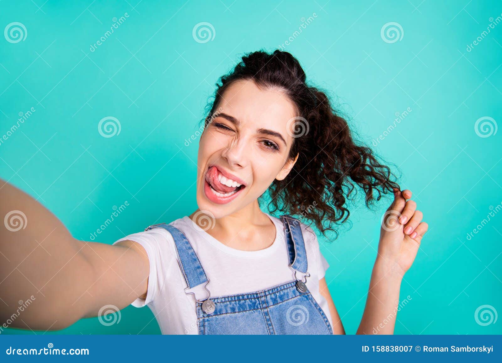 Self Portrait Of Nice Attractive Lovely Cheerful Naughty Wavy Haired