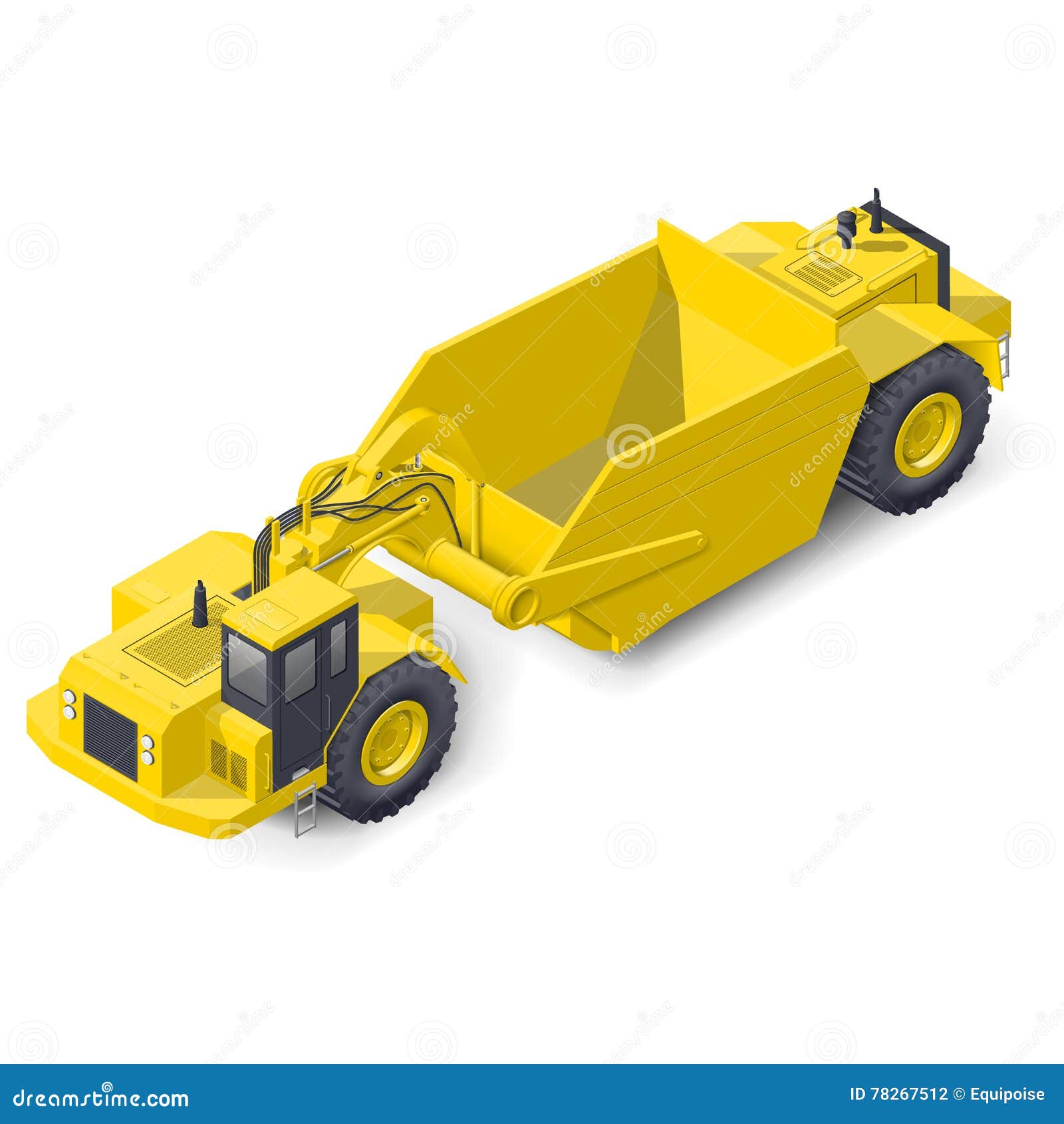 Self-powered Scraper Isometric Icon Stock Vector - Illustration of ...