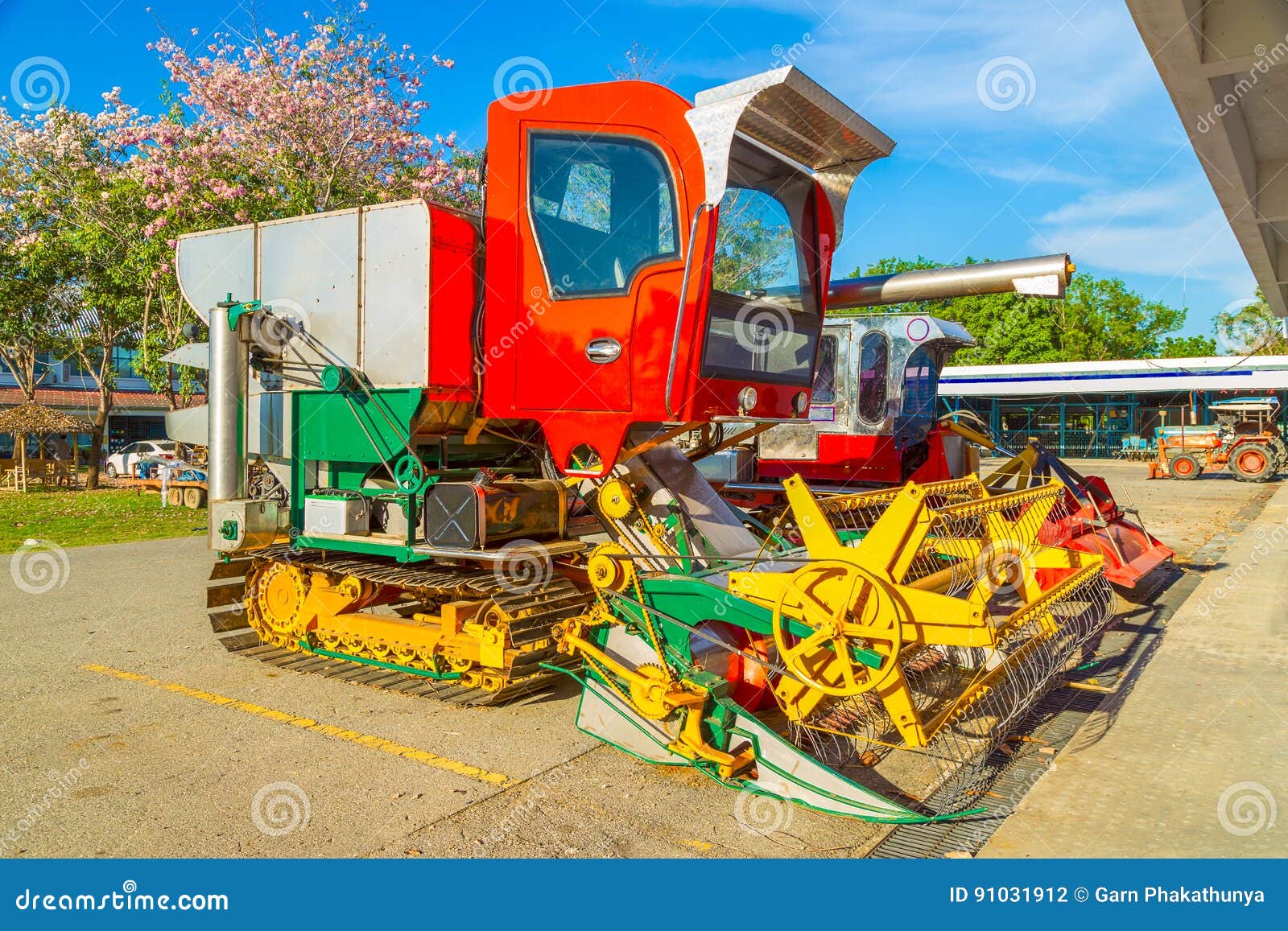 Self Propelled Combine Harvester Stock Photo - Image of agricultural ...