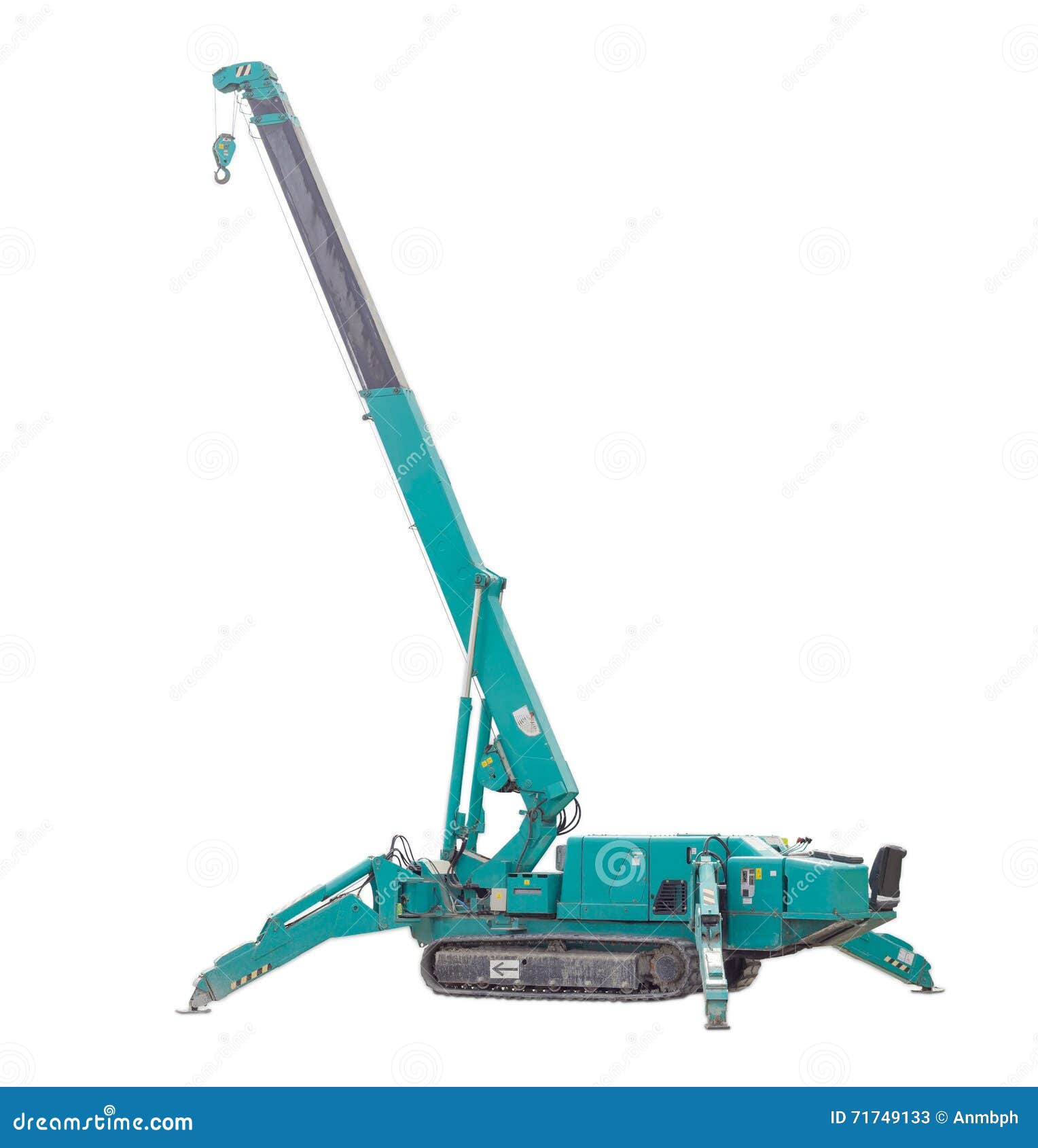 Crawler Crane At The Construction Site. Digging A Pit For The Building ...