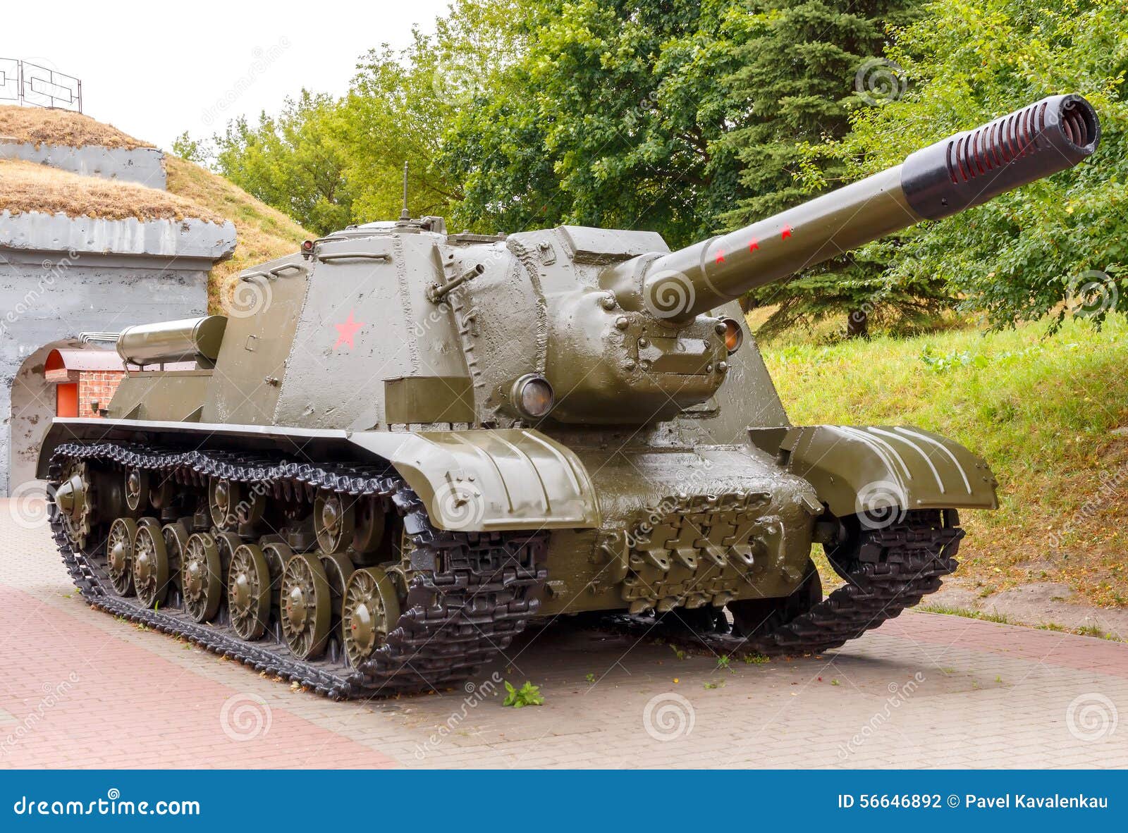 Self-propelled ISU - 152 in the Brest Fortress. Stock Photo - Image of ...