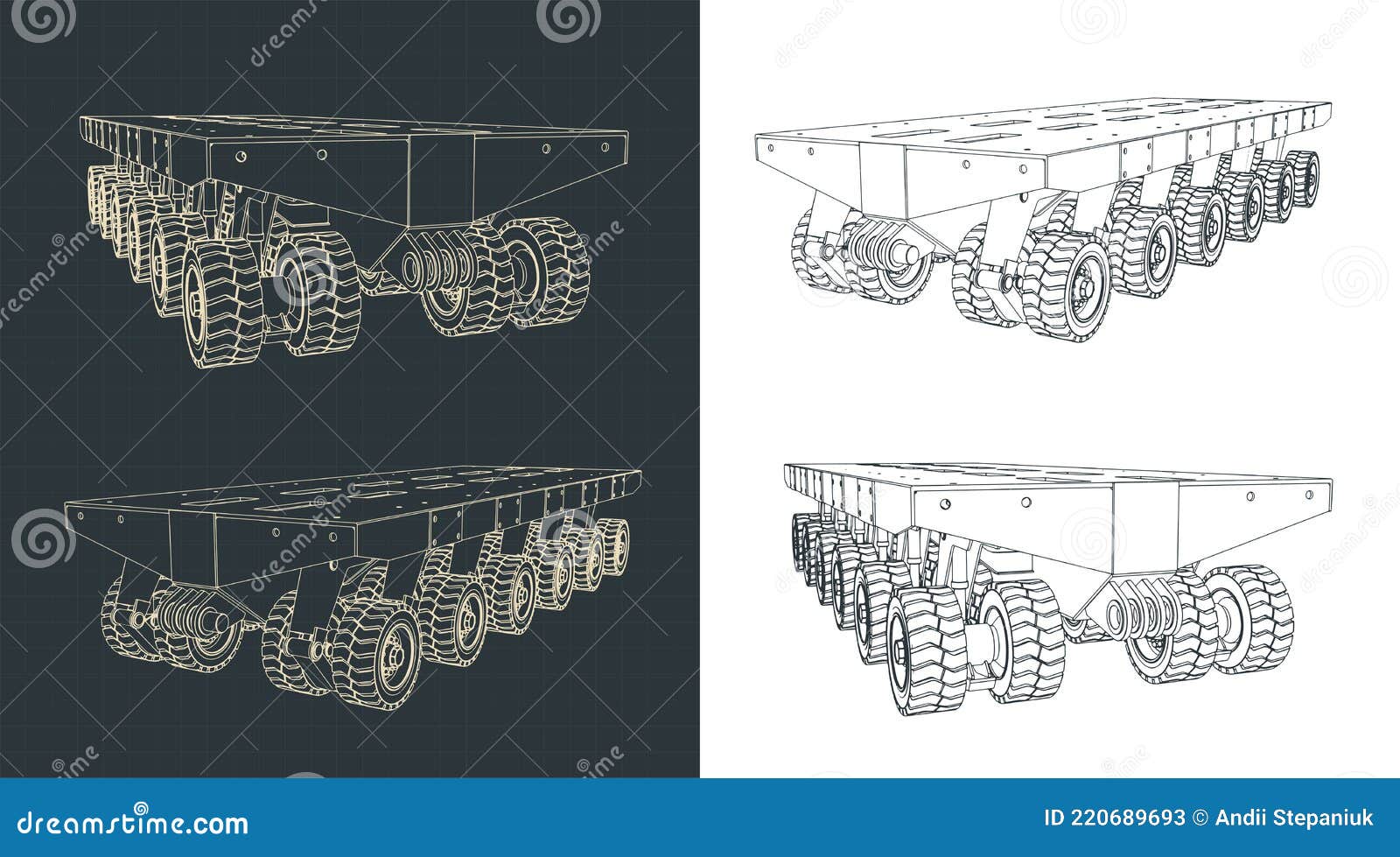 Self Propelled Modular Transporter Illustrations Stock Vector ...