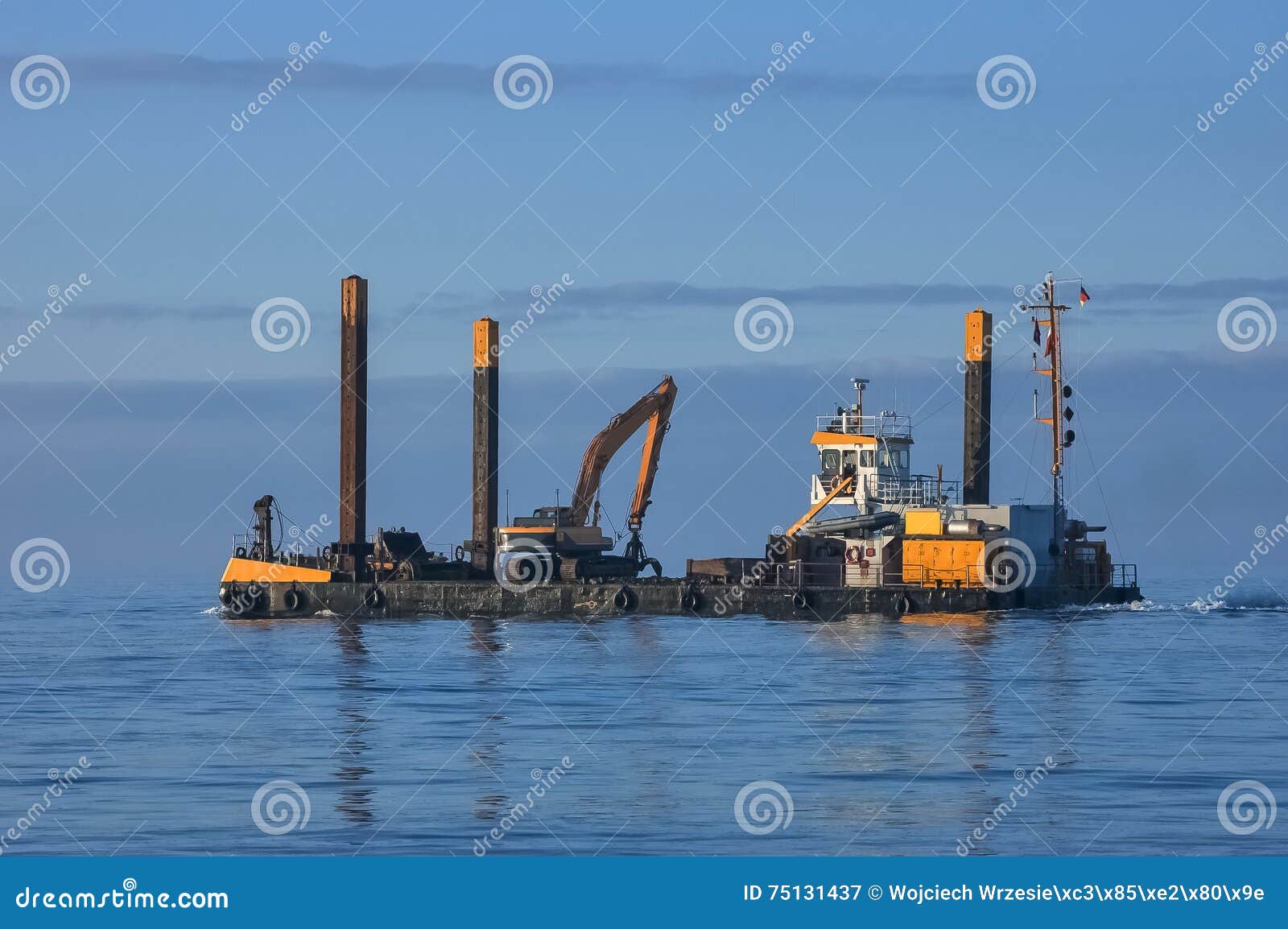 Self-propelled ship work stock image. Image of transporting - 75131437