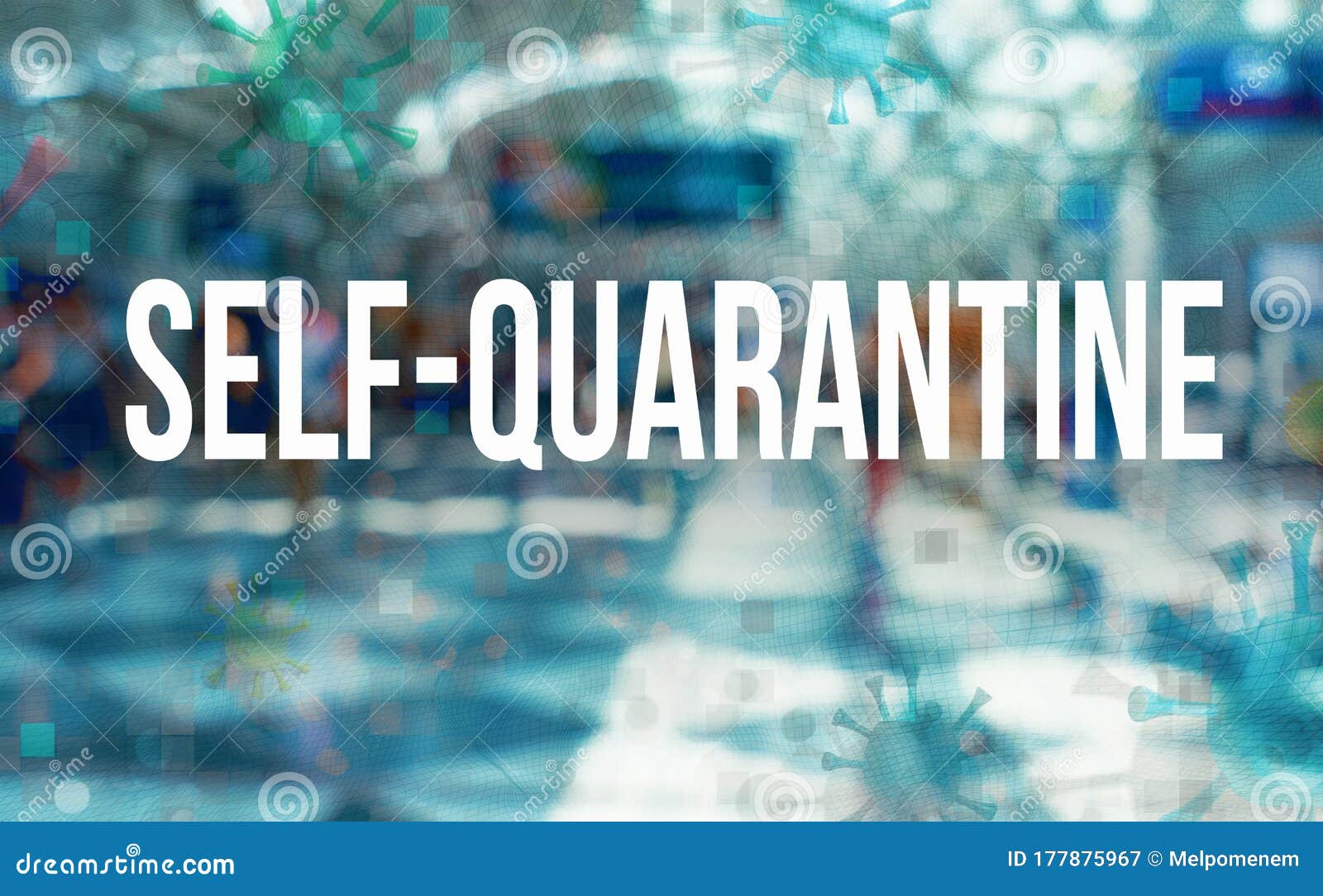 Self-quarantine Theme with an Airport Background Stock Image - Image of ...