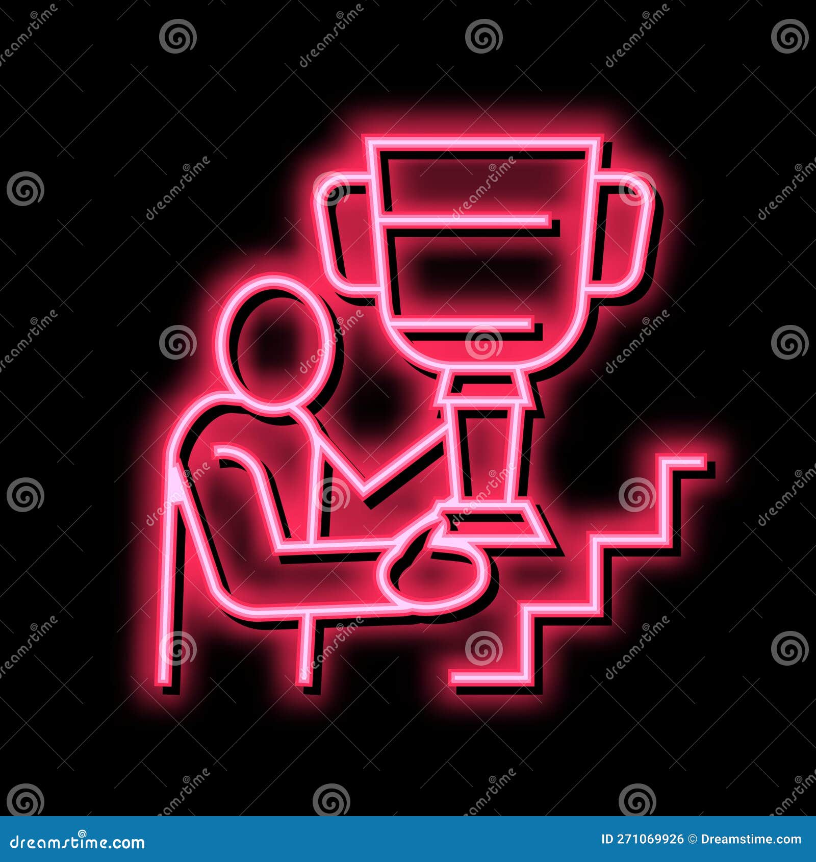 Self-realization People Value Neon Glow Icon Illustration Stock Vector ...