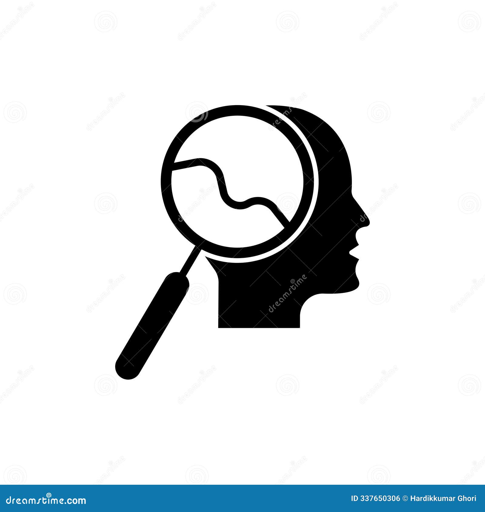 Self Research Icon Set. Cognitive Science Analysis Vector Symbol in a ...
