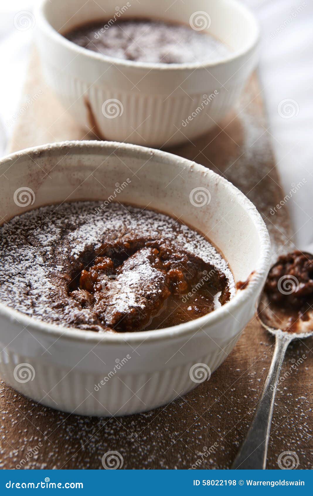 Self-saucing Chocolate Pudding Stock Photo - Image of molten, cocoa ...
