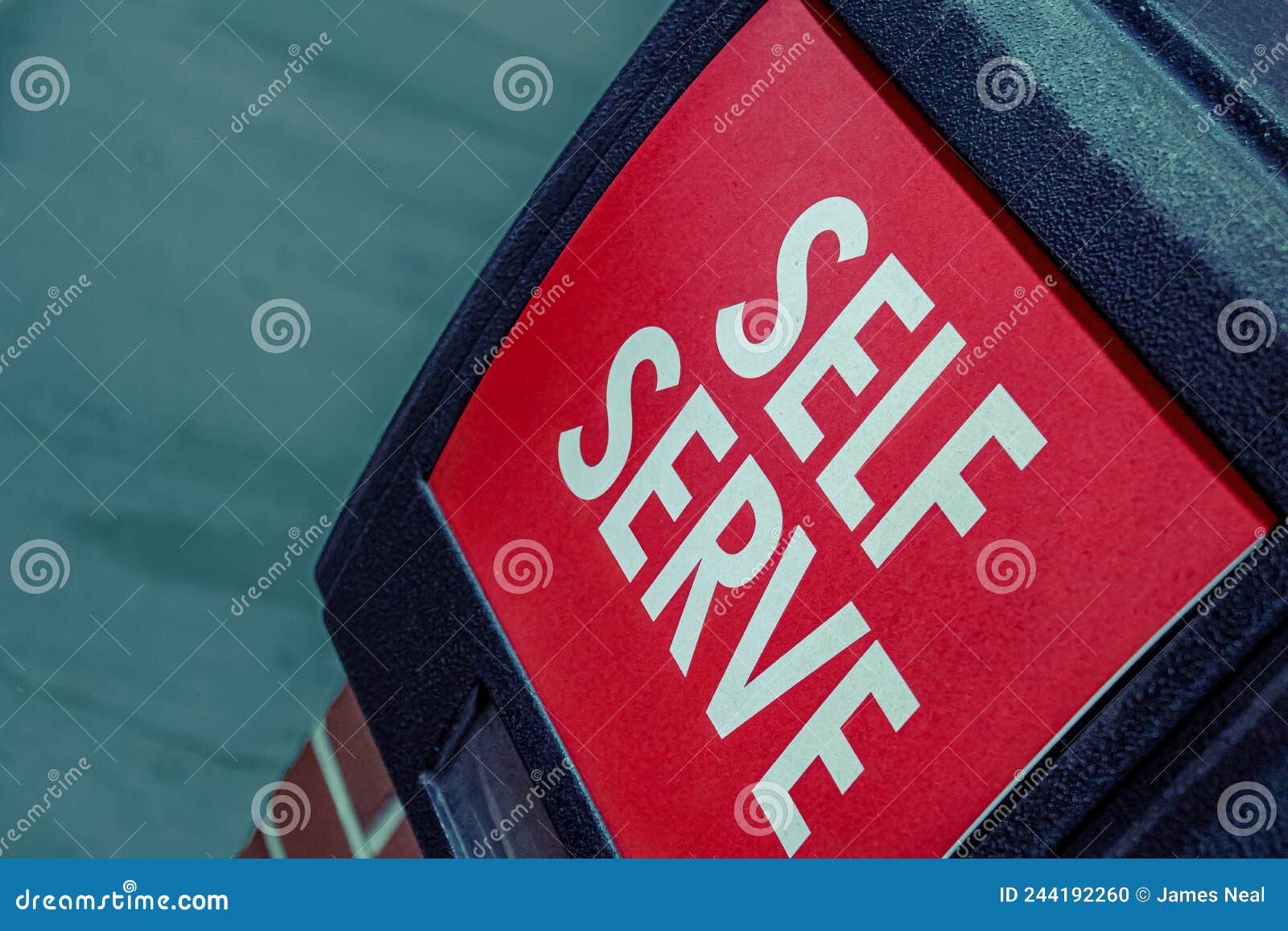 Self Serve Sign at a Gas Station Stock Photo - Image of selfservice ...