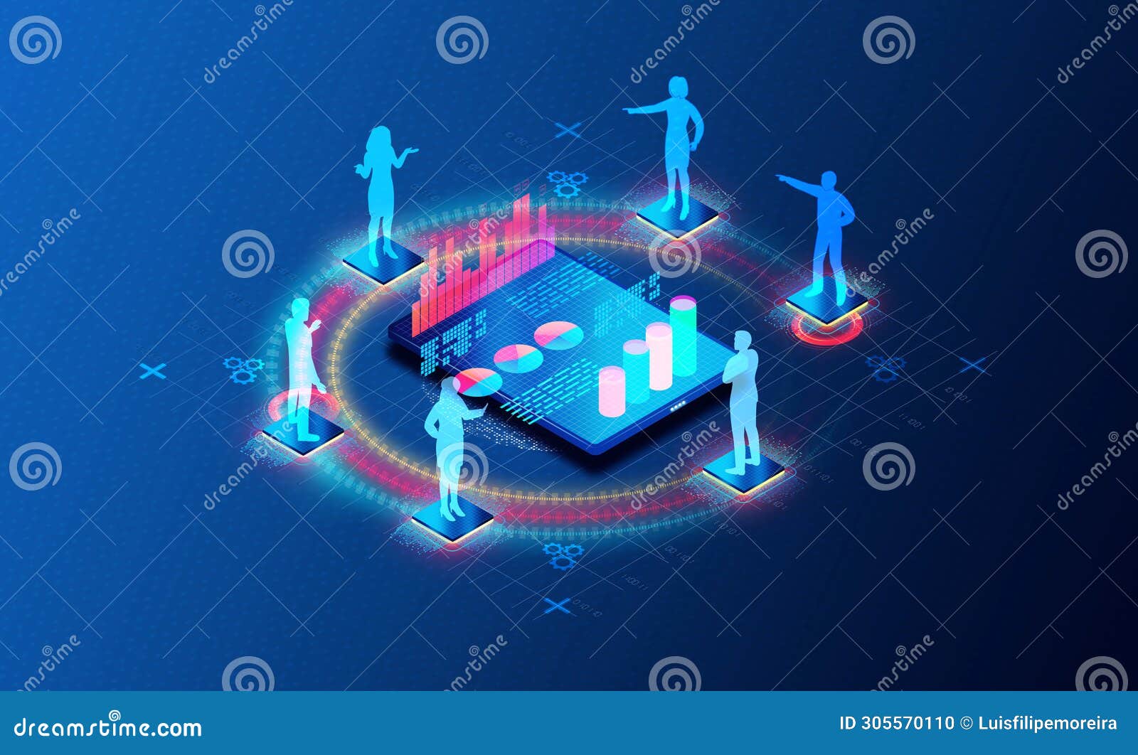 Self-Service Business Intelligence Concept - 3D Illustration Stock ...
