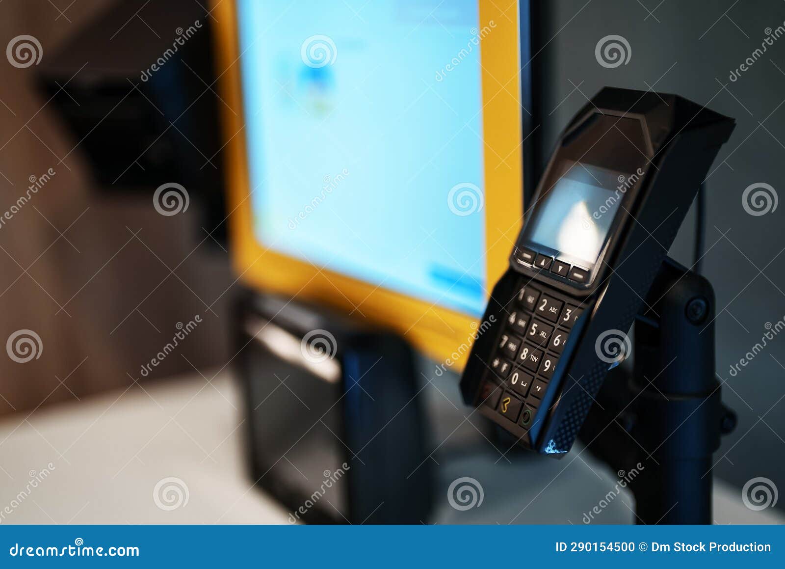 Self-service Cash Register with Terminal Stock Photo - Image of ...