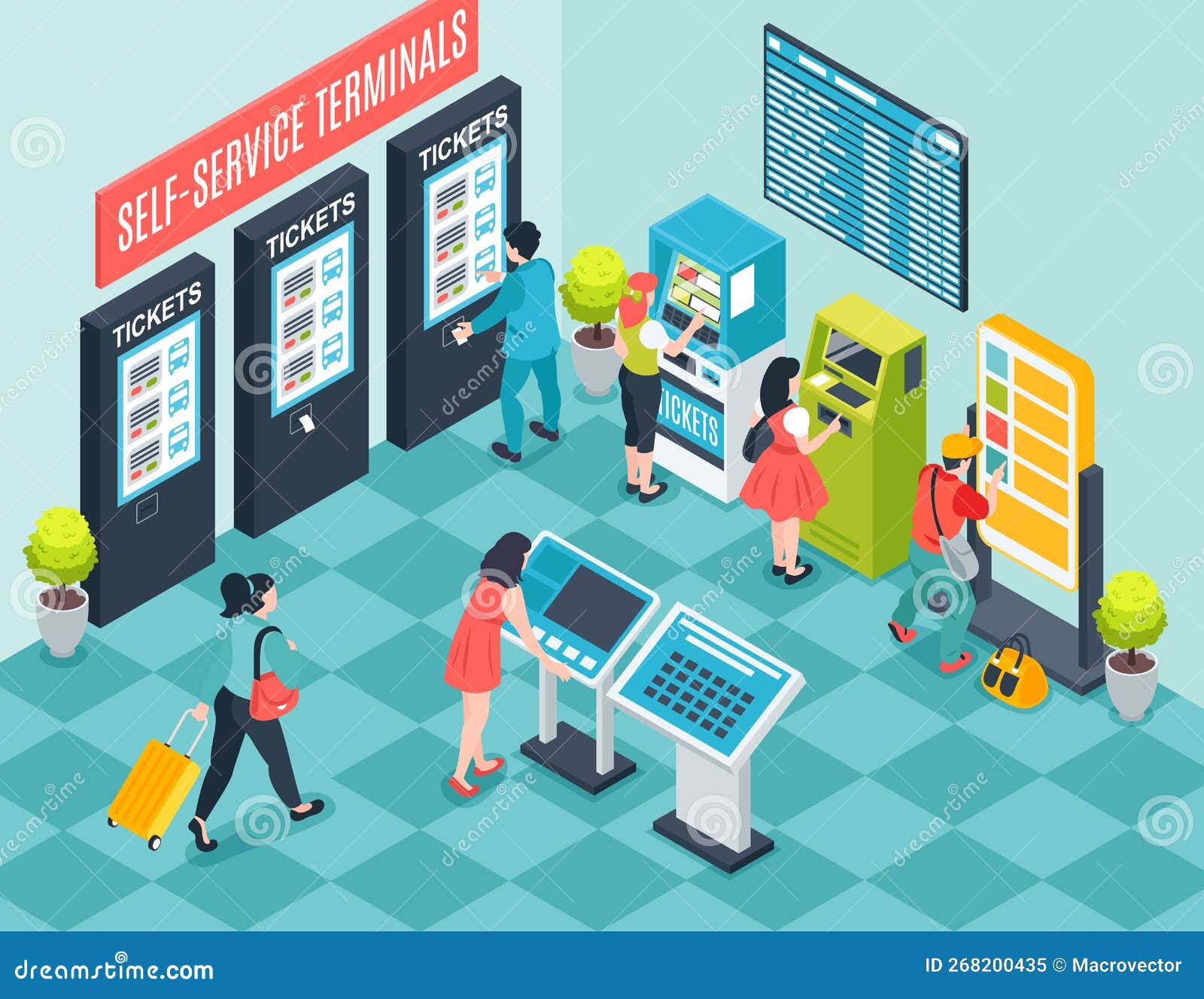Self Service Mall Composition Stock Vector - Illustration of mall ...