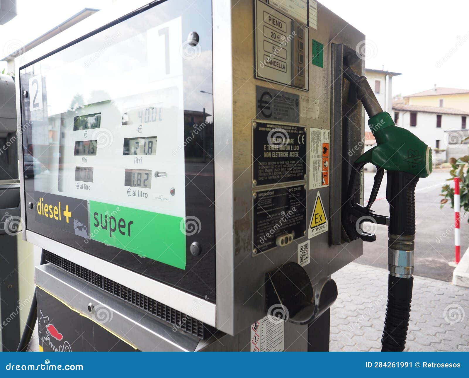 Self Service Modern Fuel Pump at Gas Station Editorial Photo - Image of ...