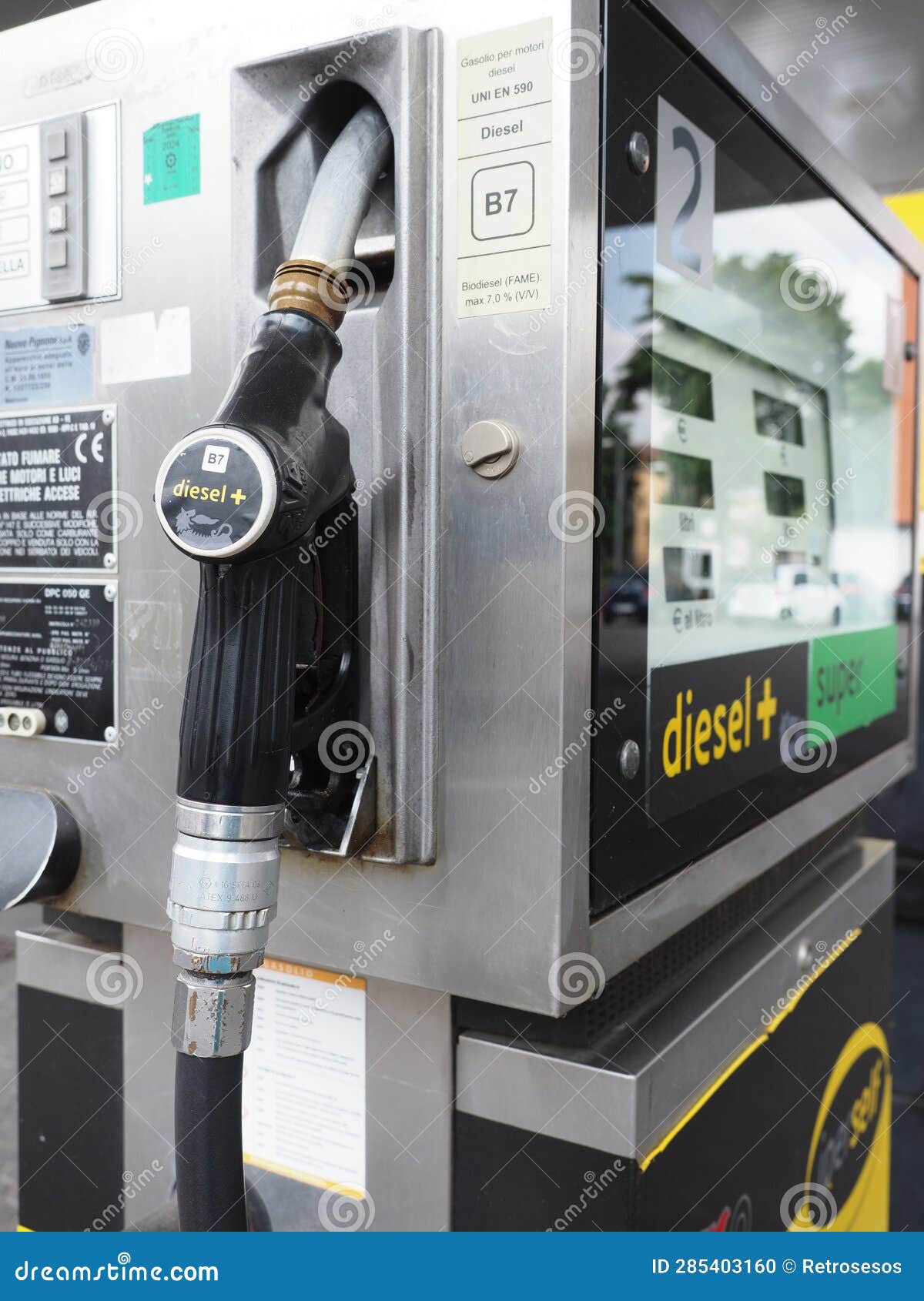 Self Service Modern Fuel Pump at Gas Station Editorial Image - Image of ...